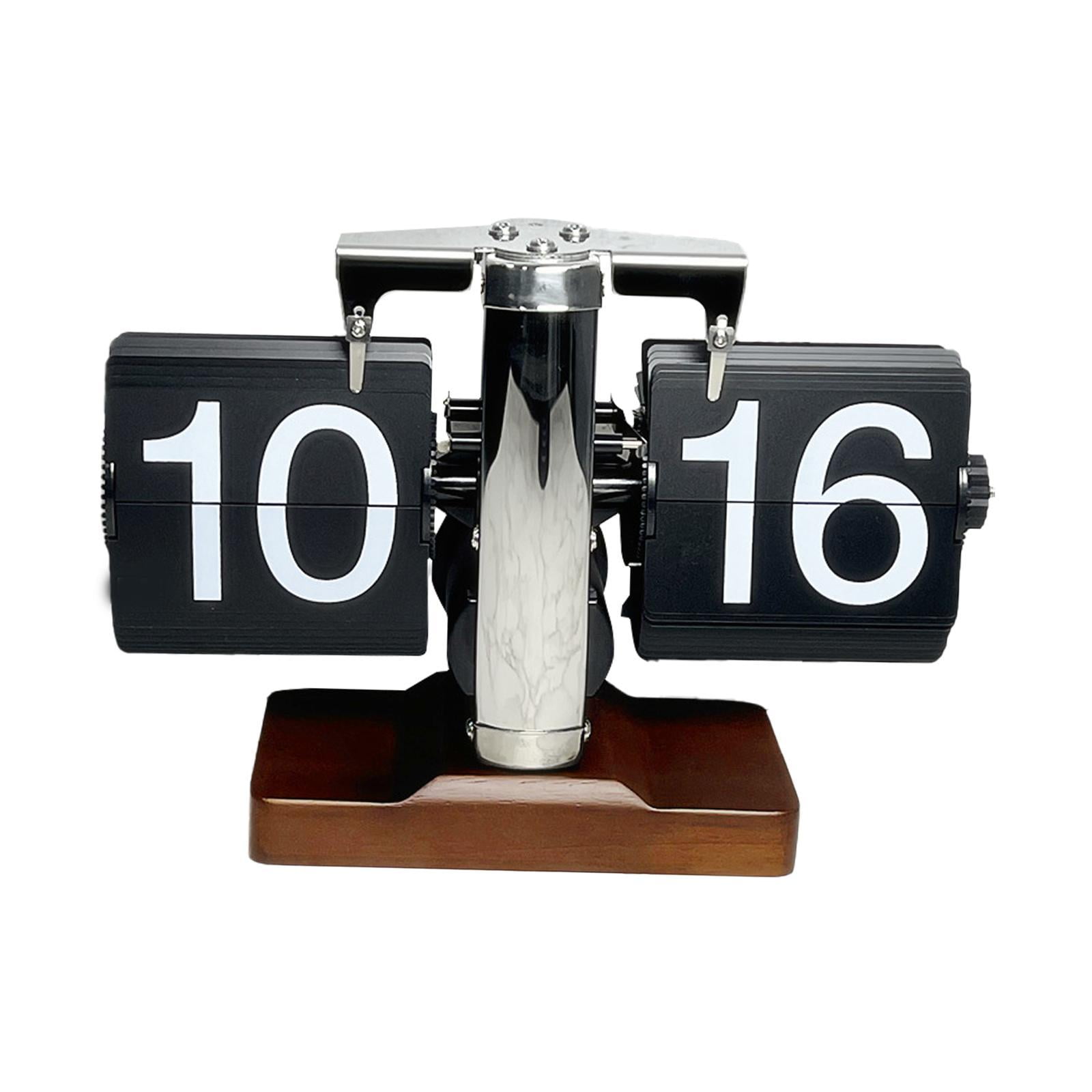 deevoka Auto Flip Desk Clock Bed Digital Clock Cafe Modern Table Flip ...