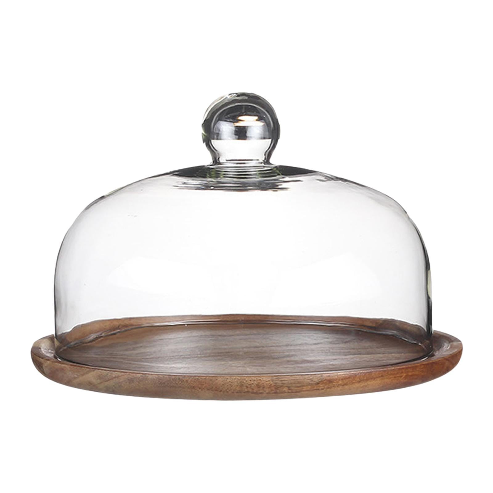deevoka Bamboo Cake Stand with Dome Bread Storage for Wedding Birthday ...