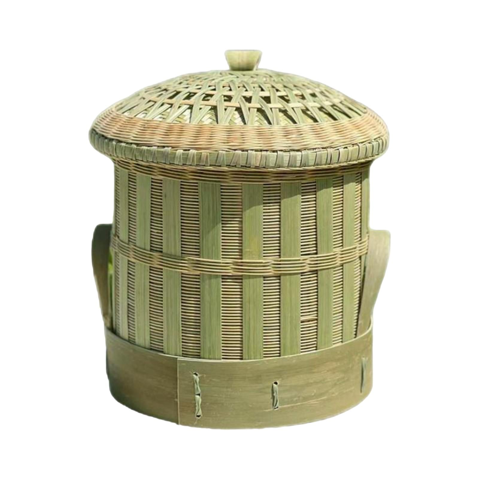 deevoka Bamboo Rice Steamer Sturdy Serving Basket for Cookware Sticky ...