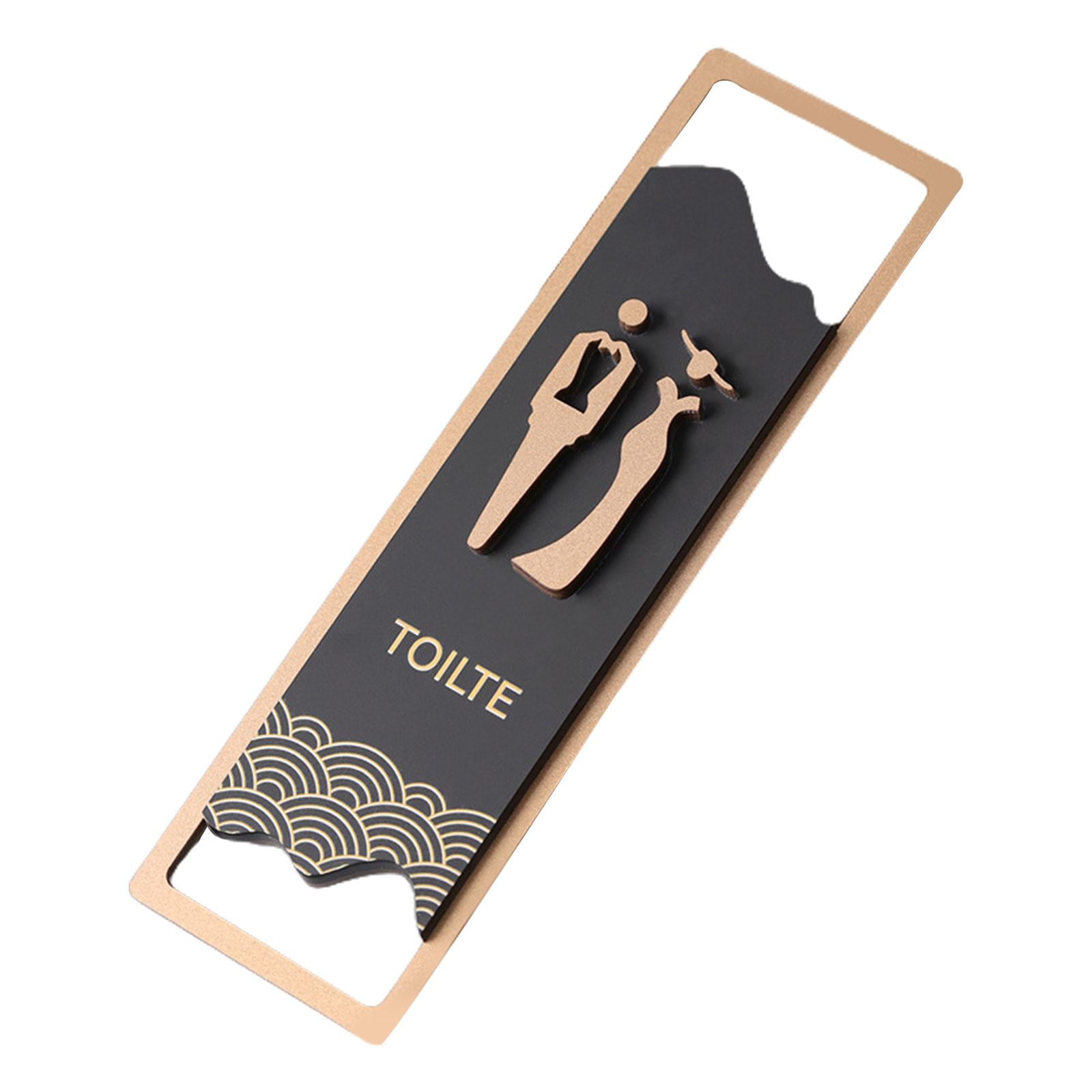 deevoka Bathroom Sign 3D Restroom Sign Graphical Symbols Wall Hanging ...