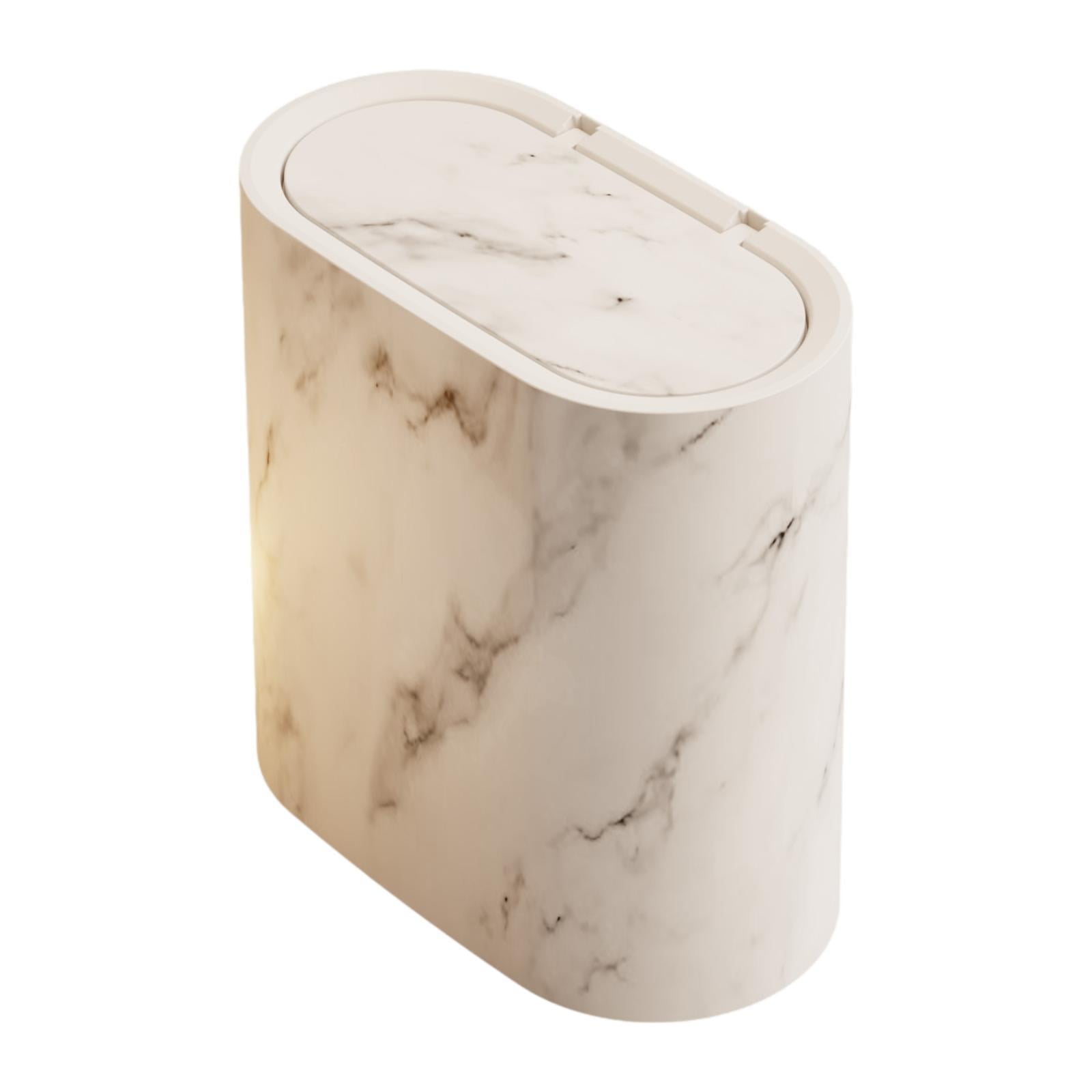 deevoka Bathroom Trash Can Sealed Lid Narrow Trash Bin for Home Living ...