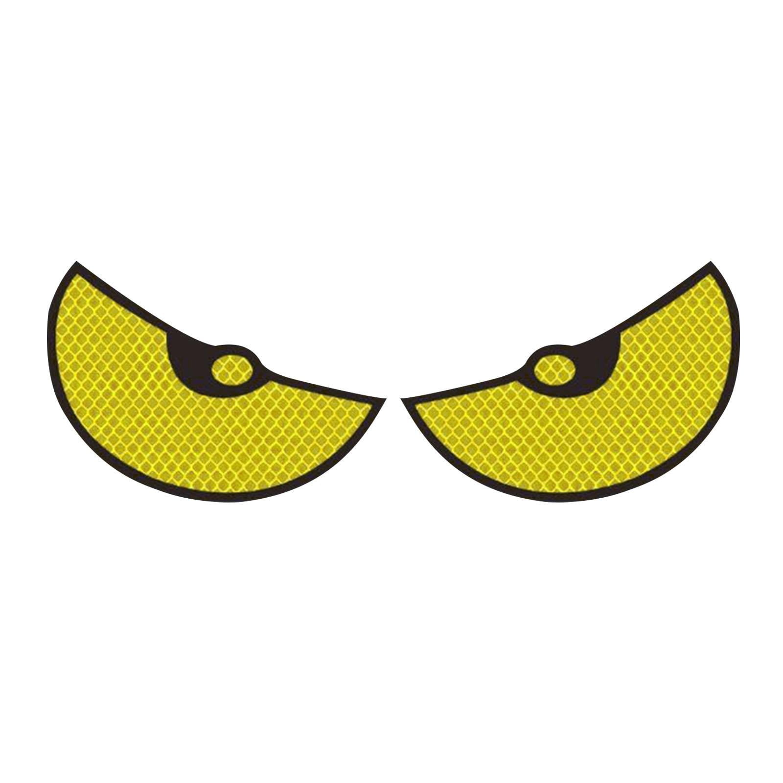 deevoka Big Eyes Car Sticker Cute Motorcycle Sticker for Bike yellow ...