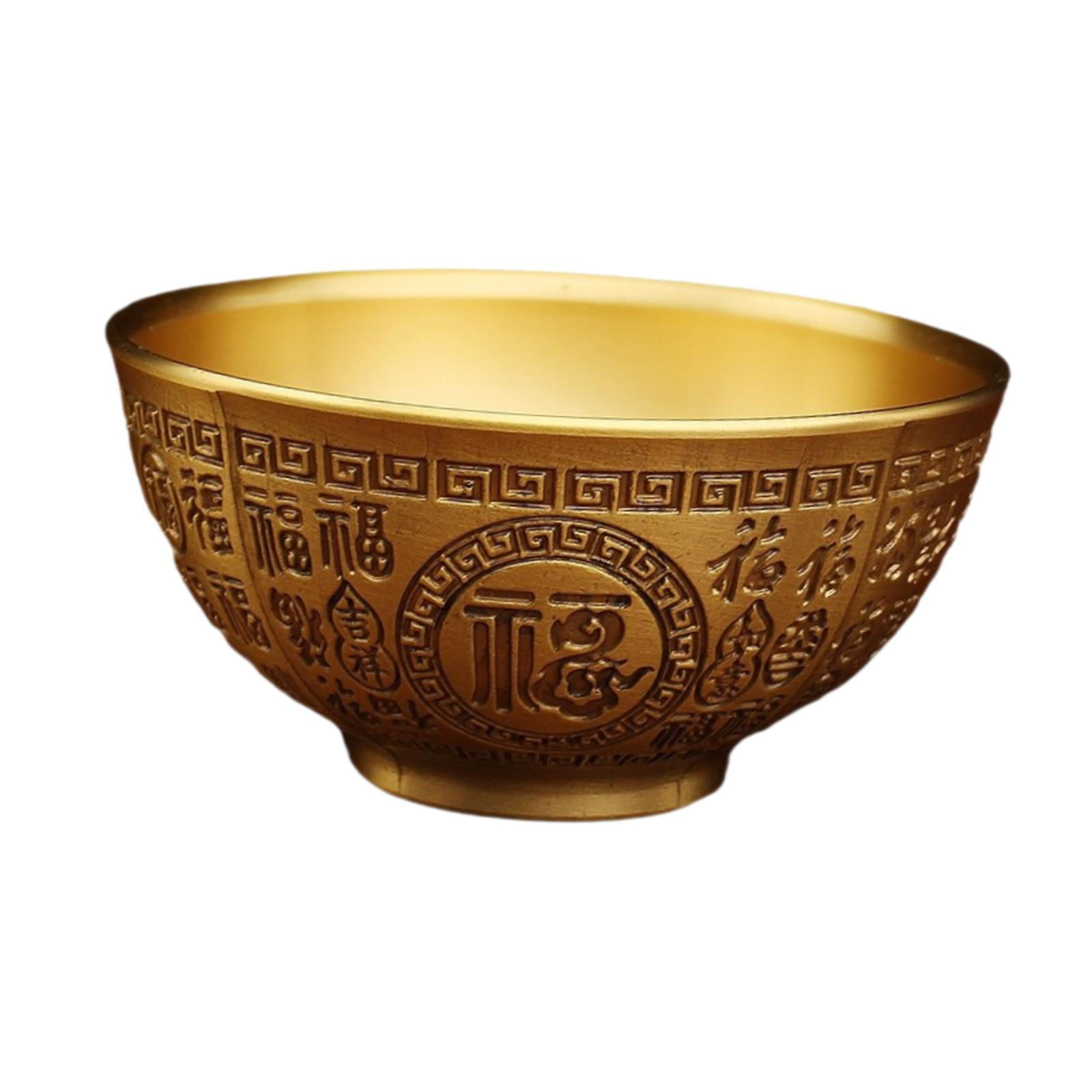 deevoka Brass Feng Shui Bowl Art Craft Desk Ornament for Bookshelf ...