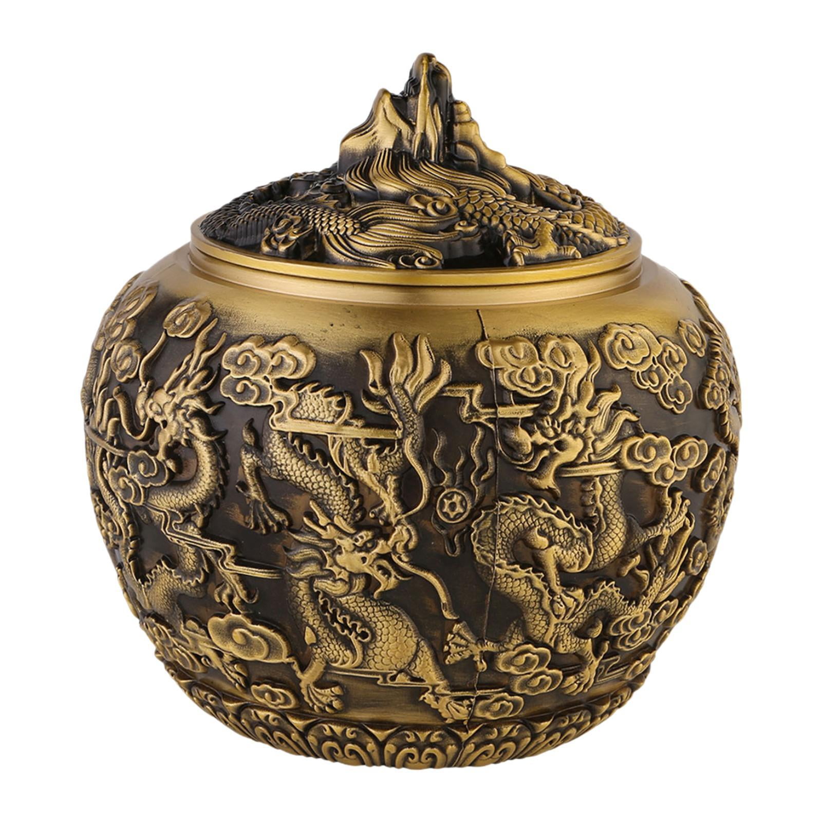 deevoka Brass Tea Canister with Sealed Lid Small Tea Tin for Sugar ...