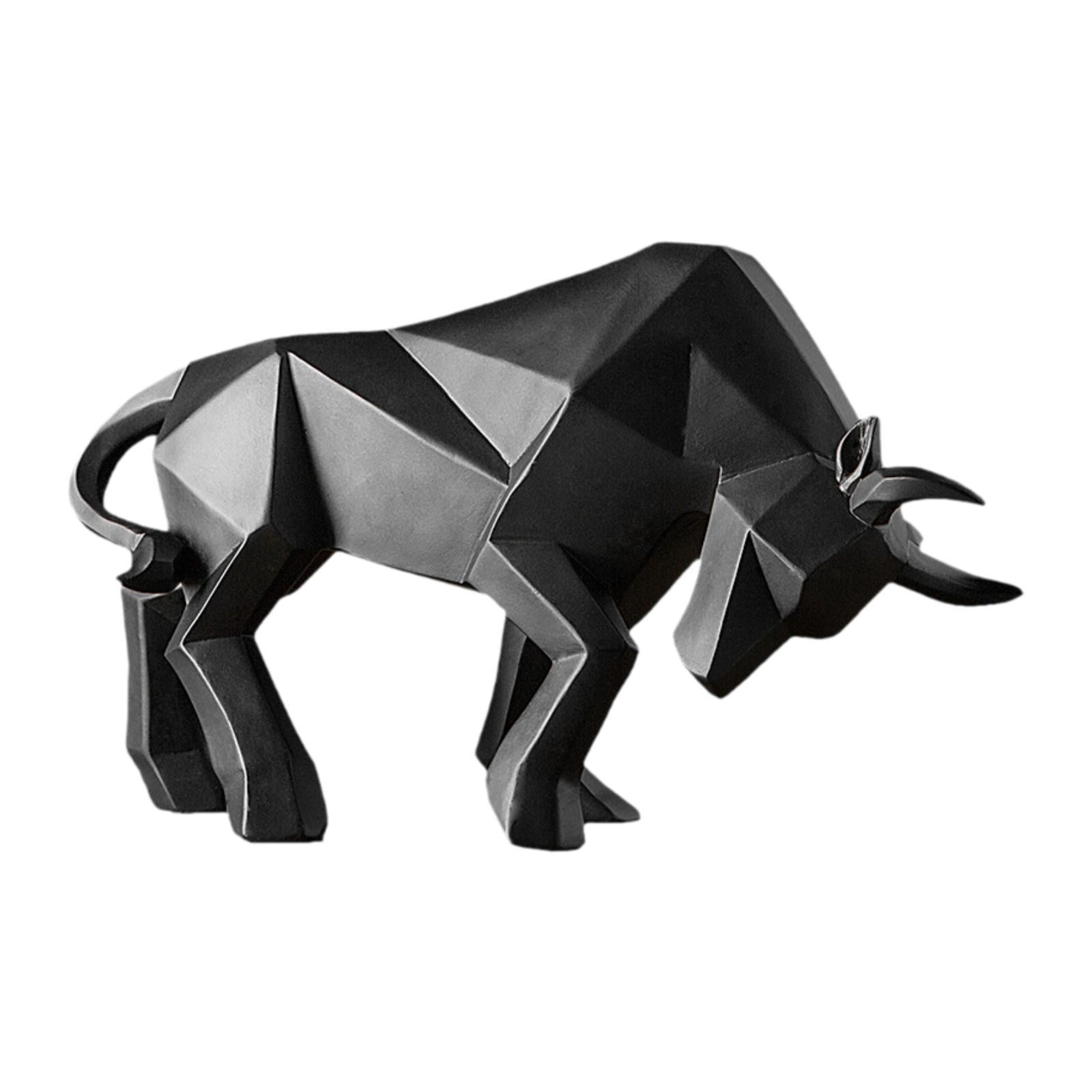 deevoka Bull Statue Abstract Gift Resin Bull Sculpture for Fireplace ...