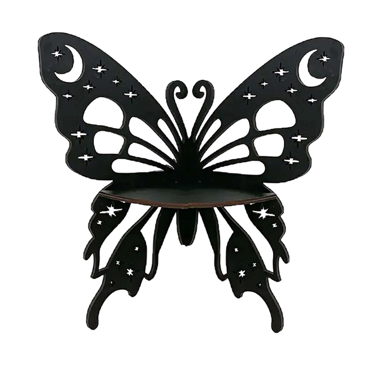 deevoka Butterfly Corner Shelf Decorative Floating Shelf for Entryway ...