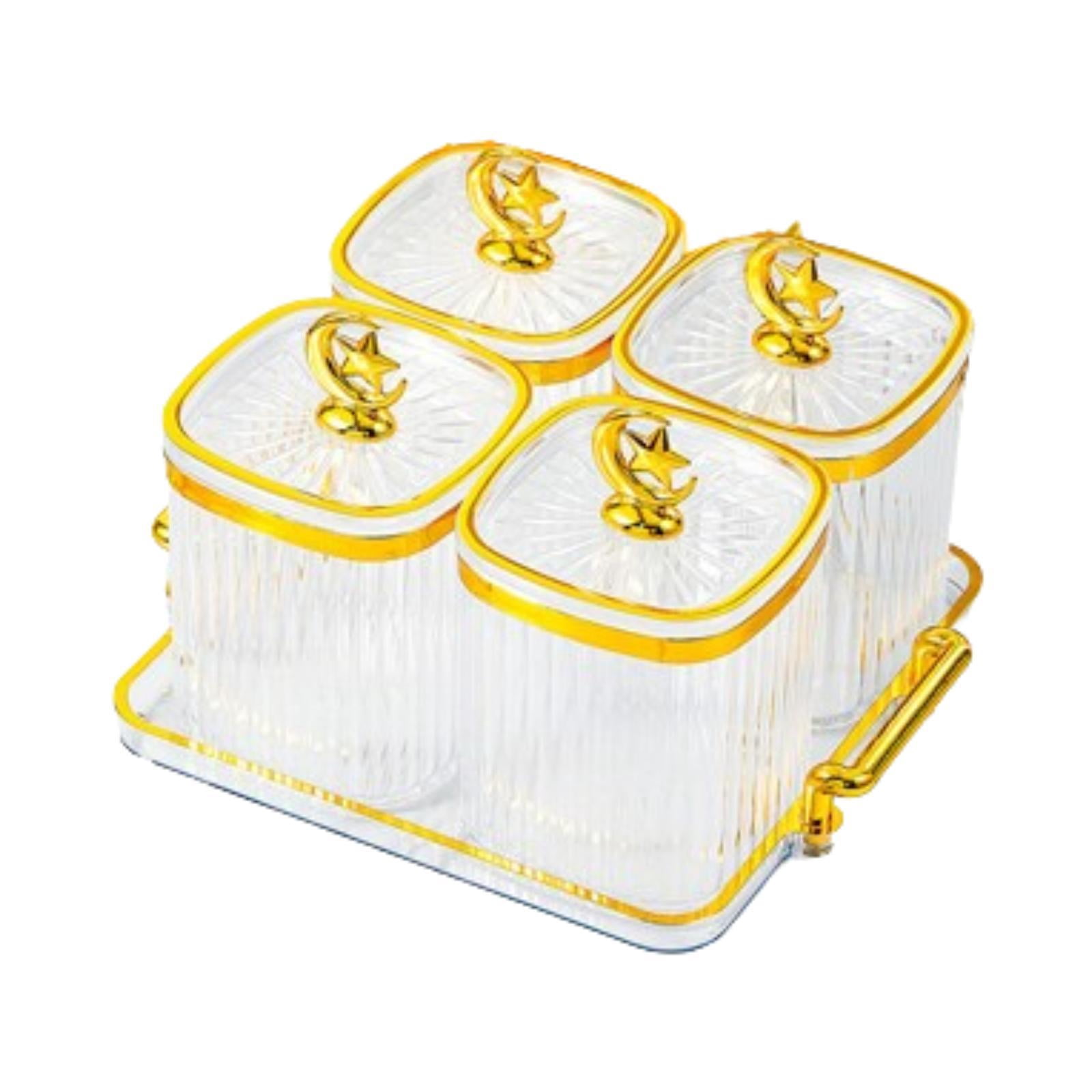 deevoka Candy Nuts Dish with Lid Wedding Nuts Plate Food Storage ...