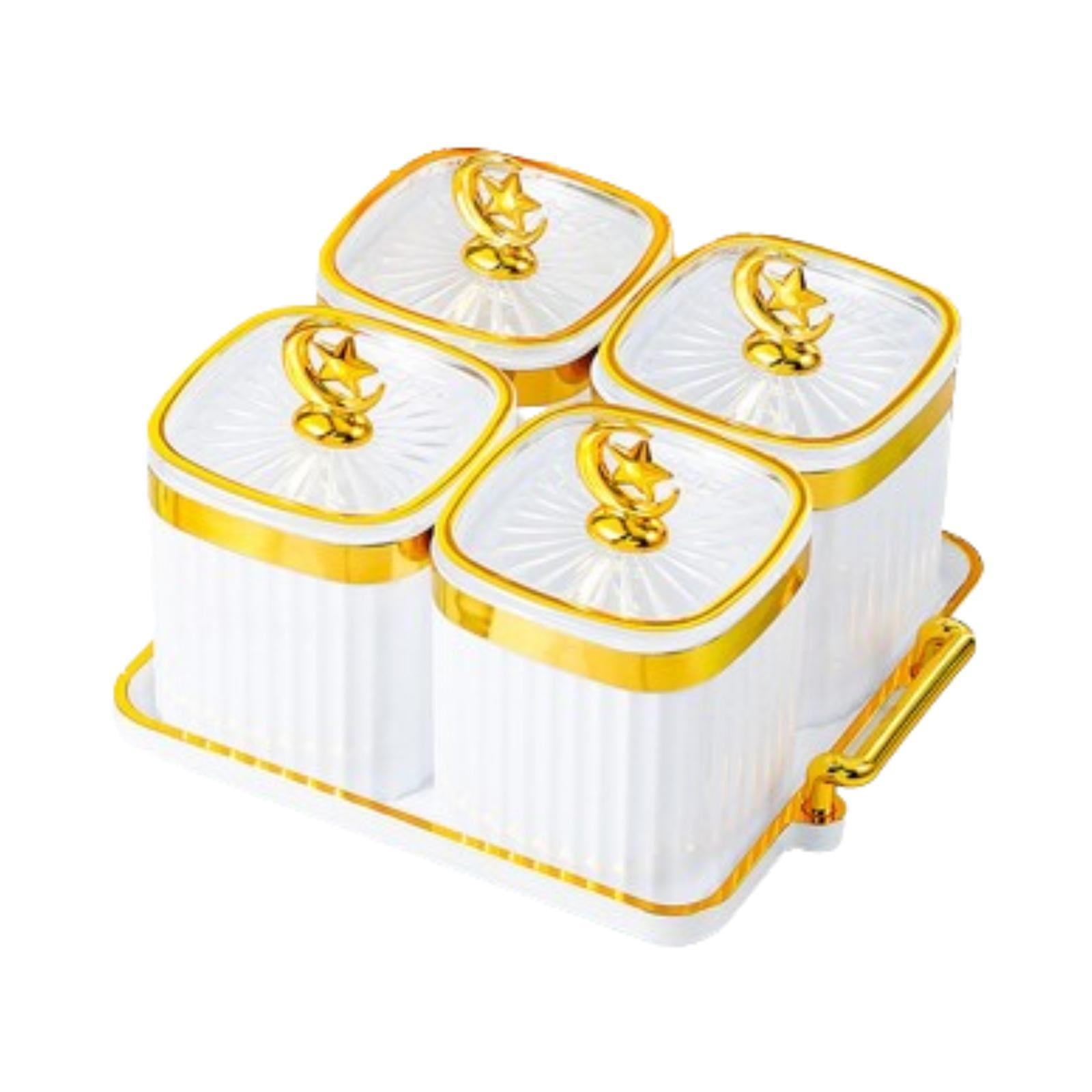 deevoka Candy Nuts Dish with Lid Wedding Nuts Plate Food Storage ...