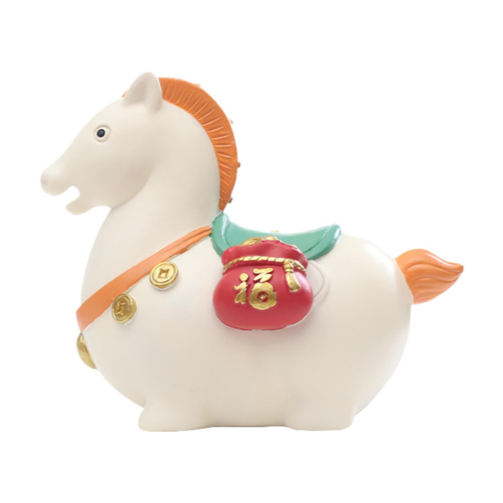 deevoka Cartoon Tang Horse Figurine Cute Tabletop Ornament for Home ...