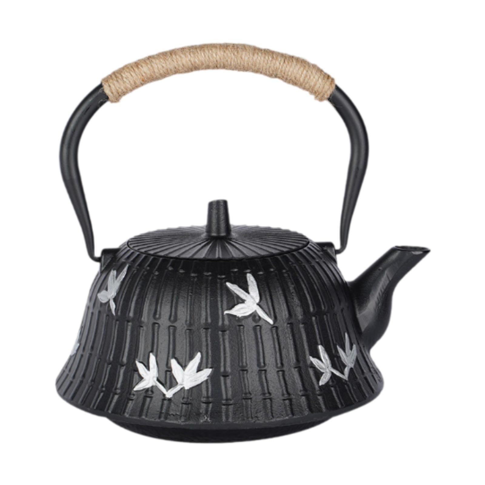 deevoka Cast Iron Teapot 1.2L Handle Chinese Tea Pot for Camping Tea ...