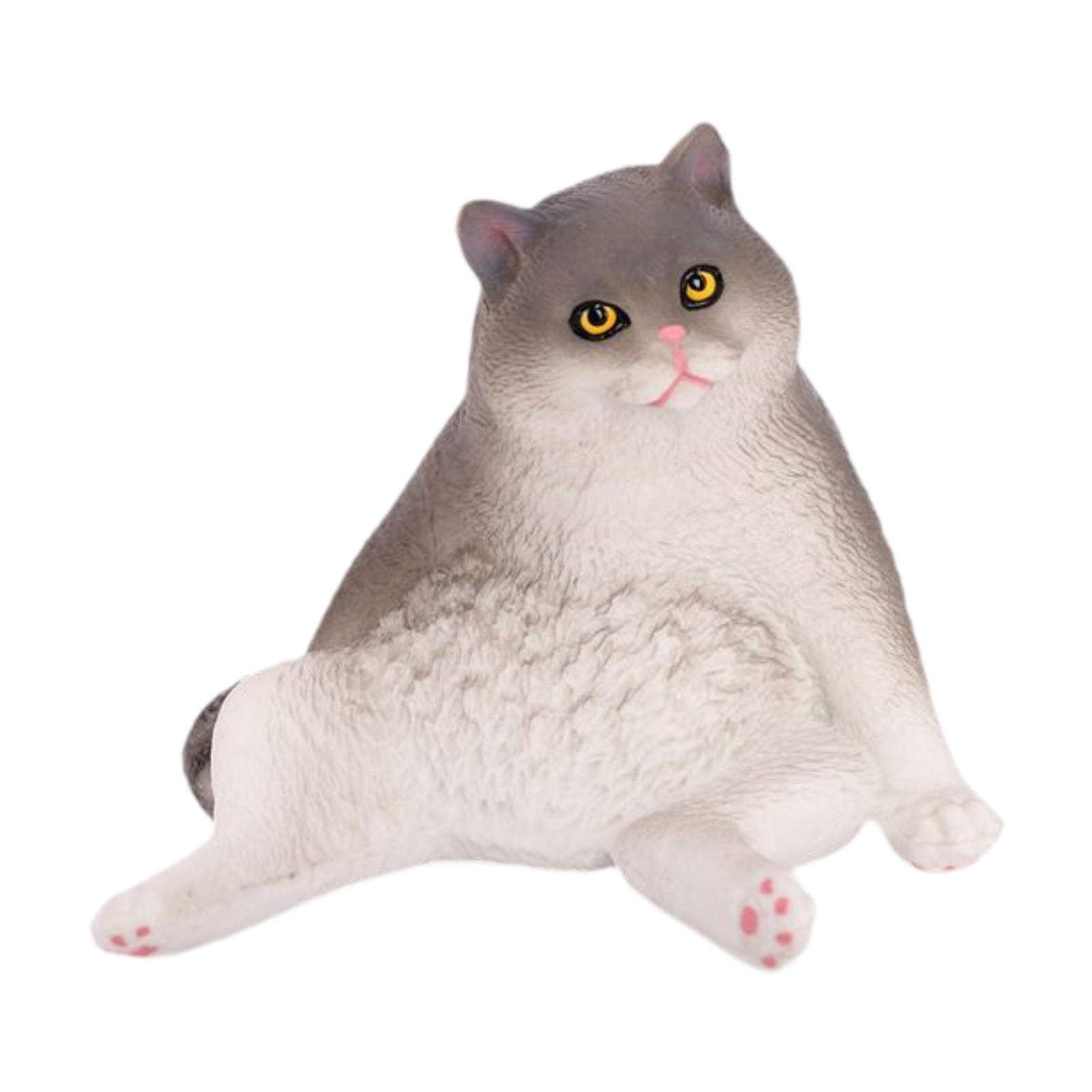 deevoka Cat Figurine Animal Toy Kitten Educational Decorative Cartoon ...