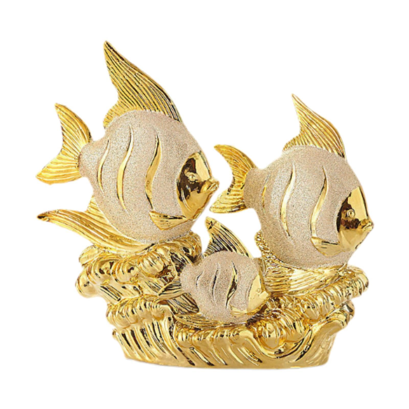 deevoka Ceramic Angelfish Decoration Animal Sculpture Adornment ...