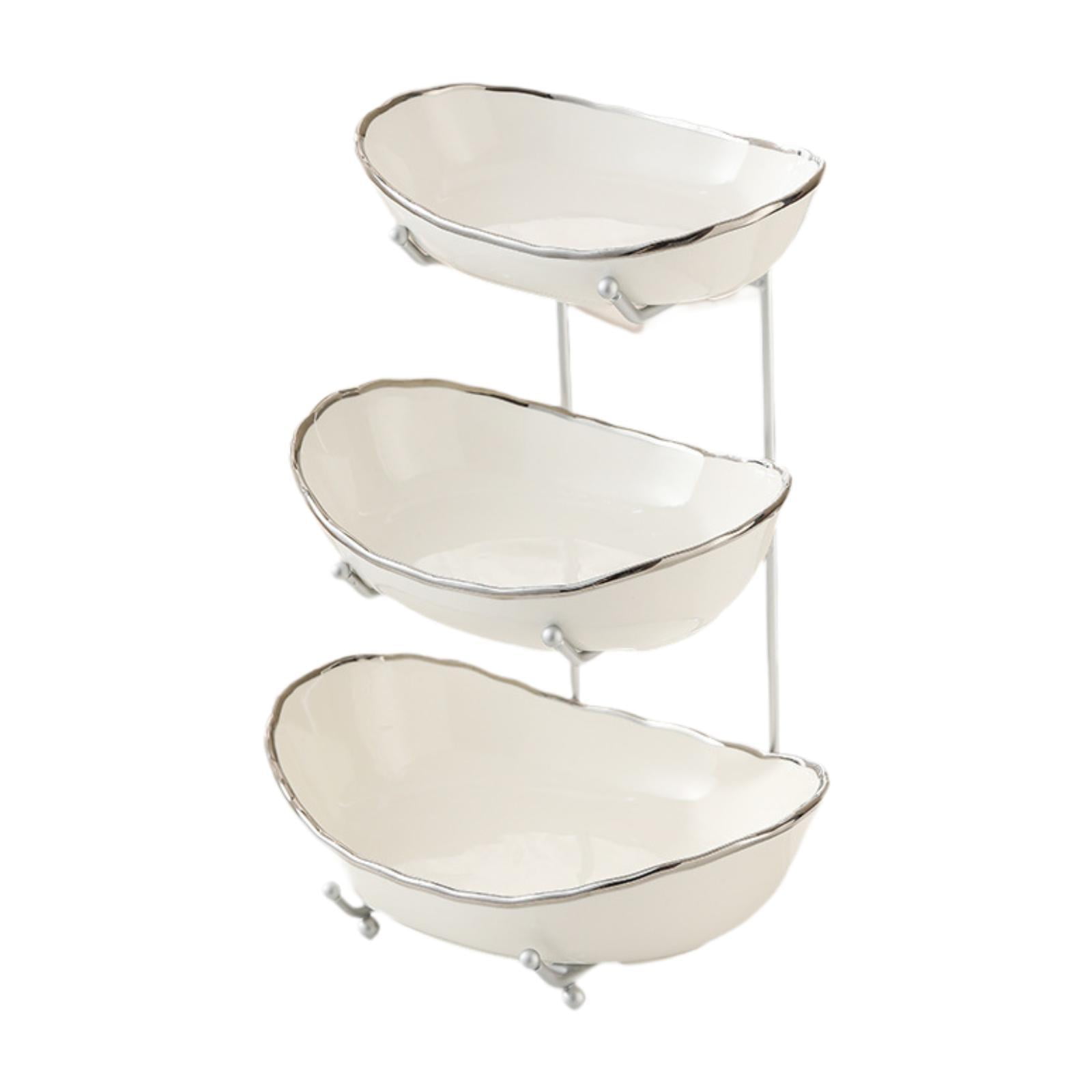 deevoka Ceramic Fruit Bowl for Kitchen Counter Fruit Display Stand for ...