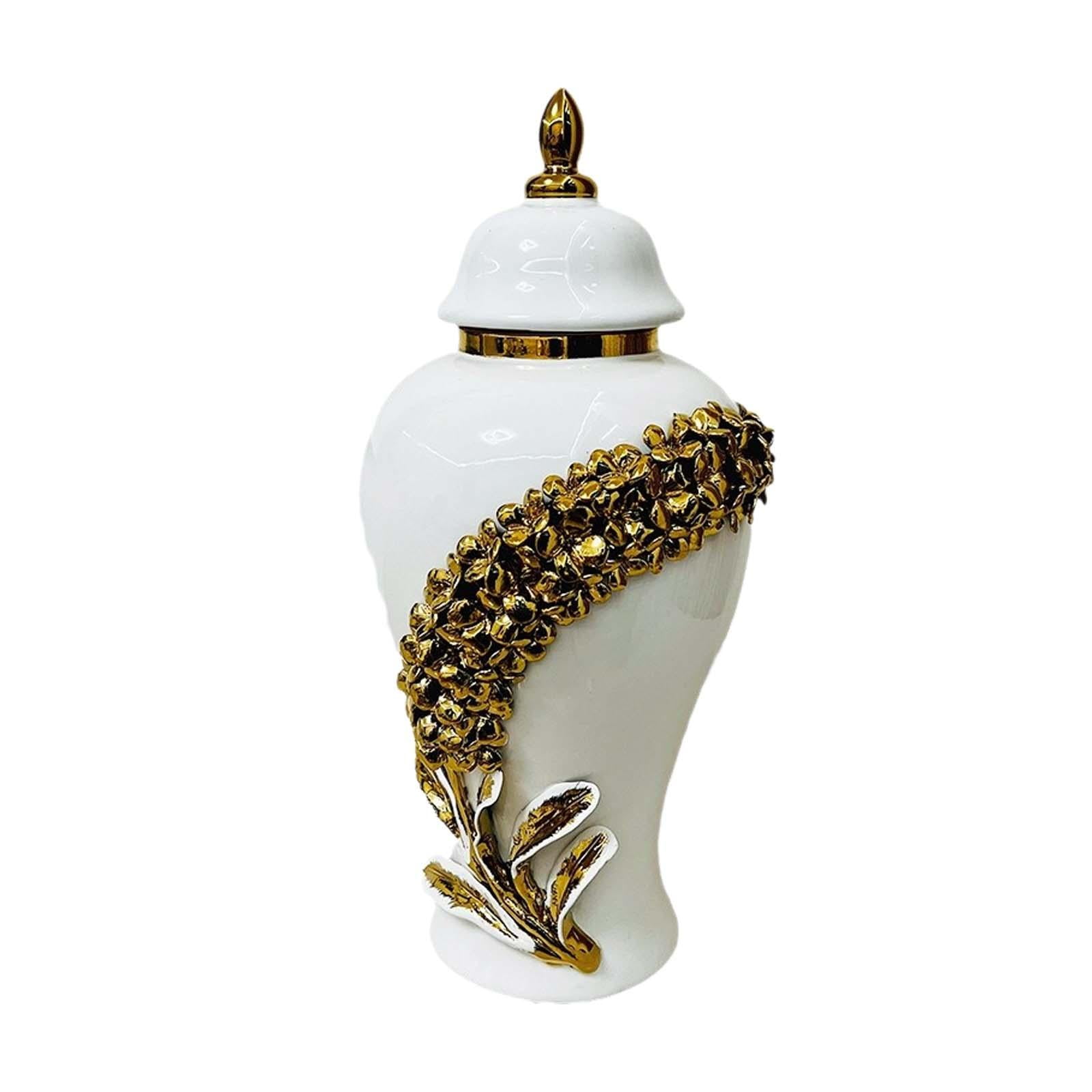 deevoka Ceramic Ginger Jar Floral Arrangement Handicraft for Home ...