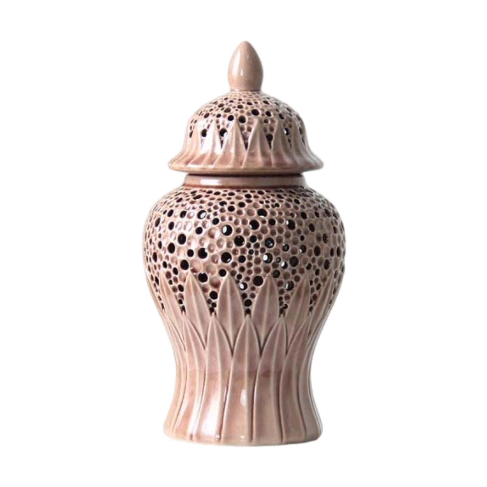 deevoka Ceramic Vase Storage Tank Porcelain Ginger Jar for Bedroom ...