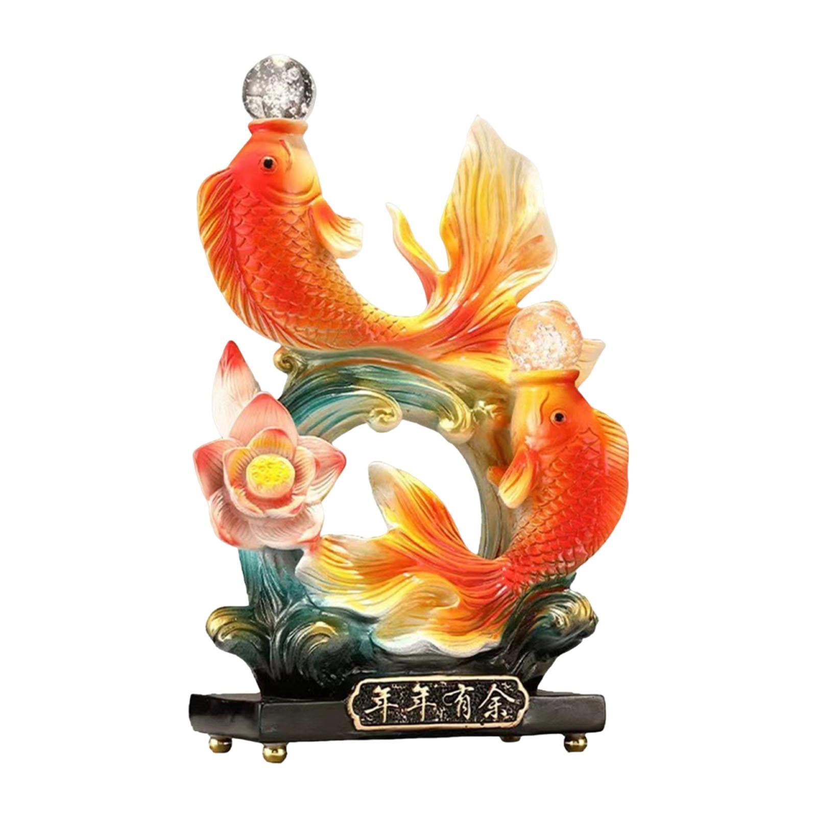 deevoka Chinese Feng Shui Statue Carp Leaping for Bedroom Living Room ...