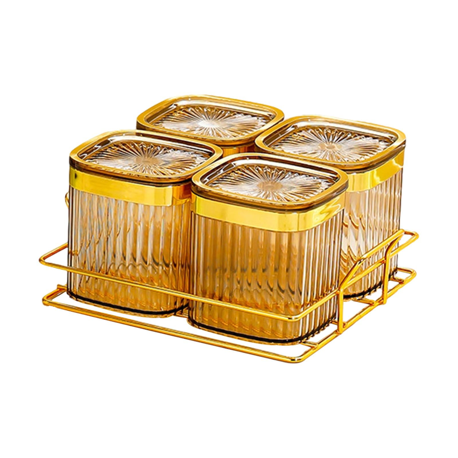 deevoka Clear Condiment Canister Snack Serving Plate for Room Cookies ...