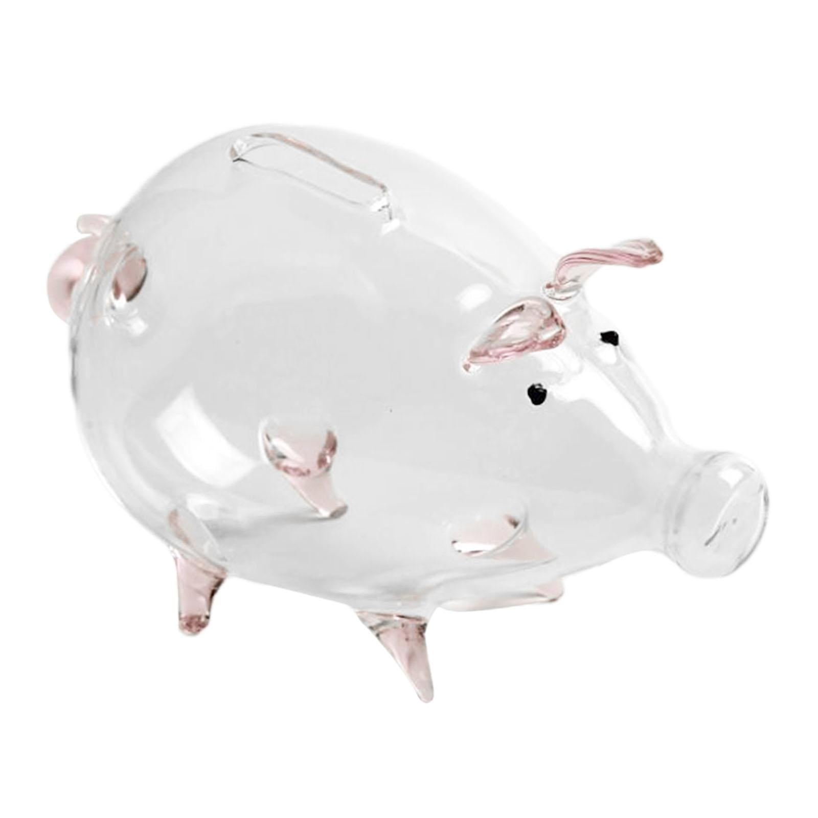 deevoka Clear Piggy Bank Collectible Tabletop Ornament Storage Canister ...