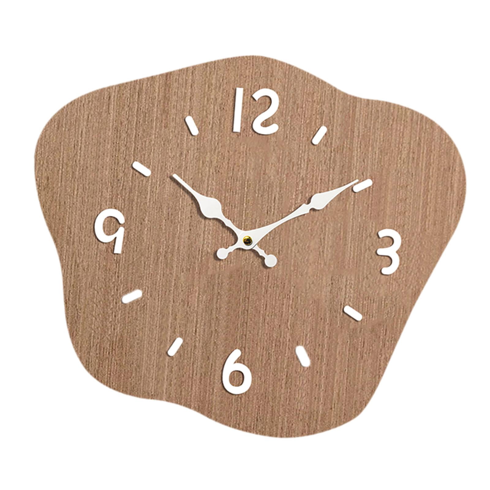 Deevoka Cloud Clock Practical 3d Numbers Living Room Clock For Office Indoor Bedroom Wood Color