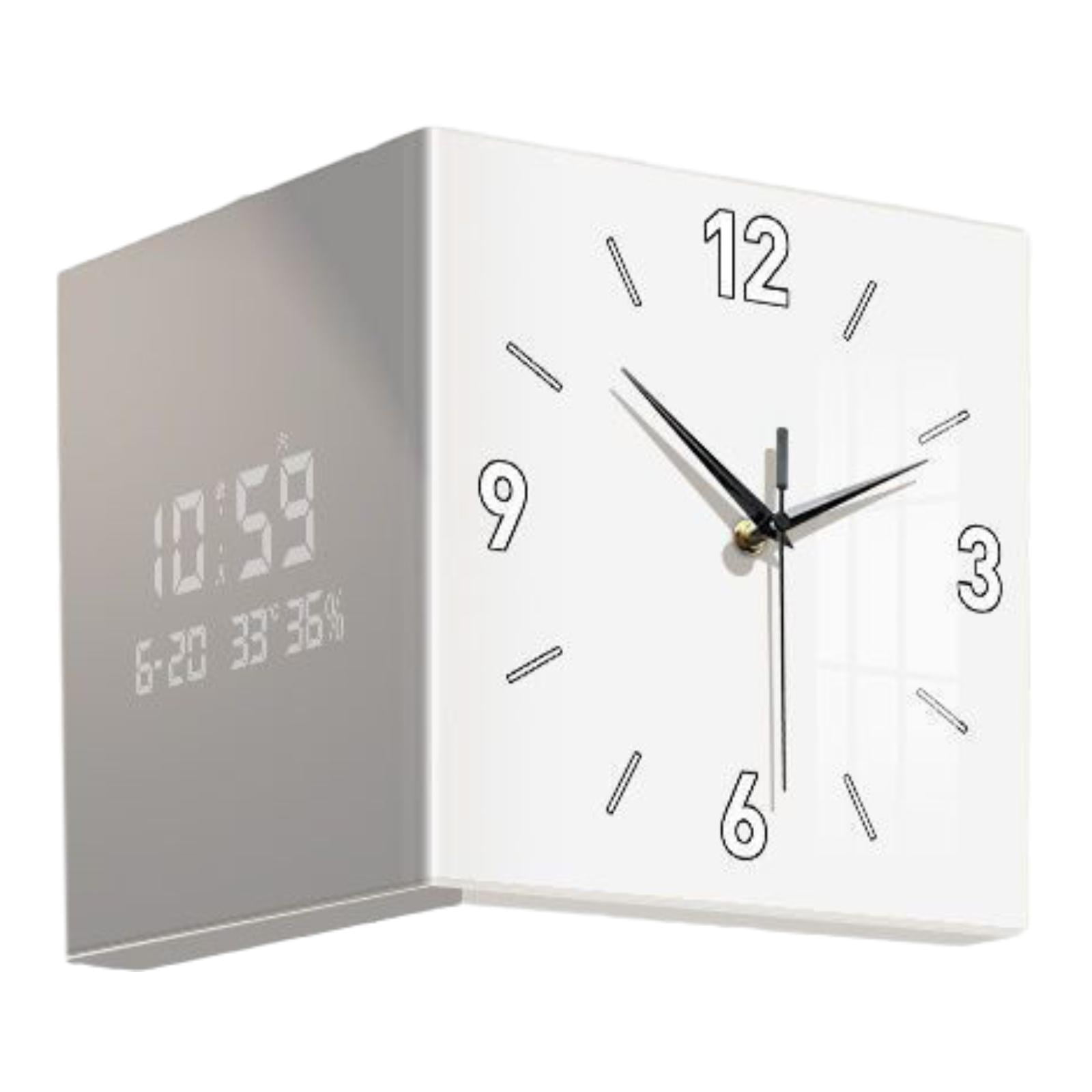 deevoka Corner Clock Angle Corner Clock Gifts Wall Clock for Farmhouse ...