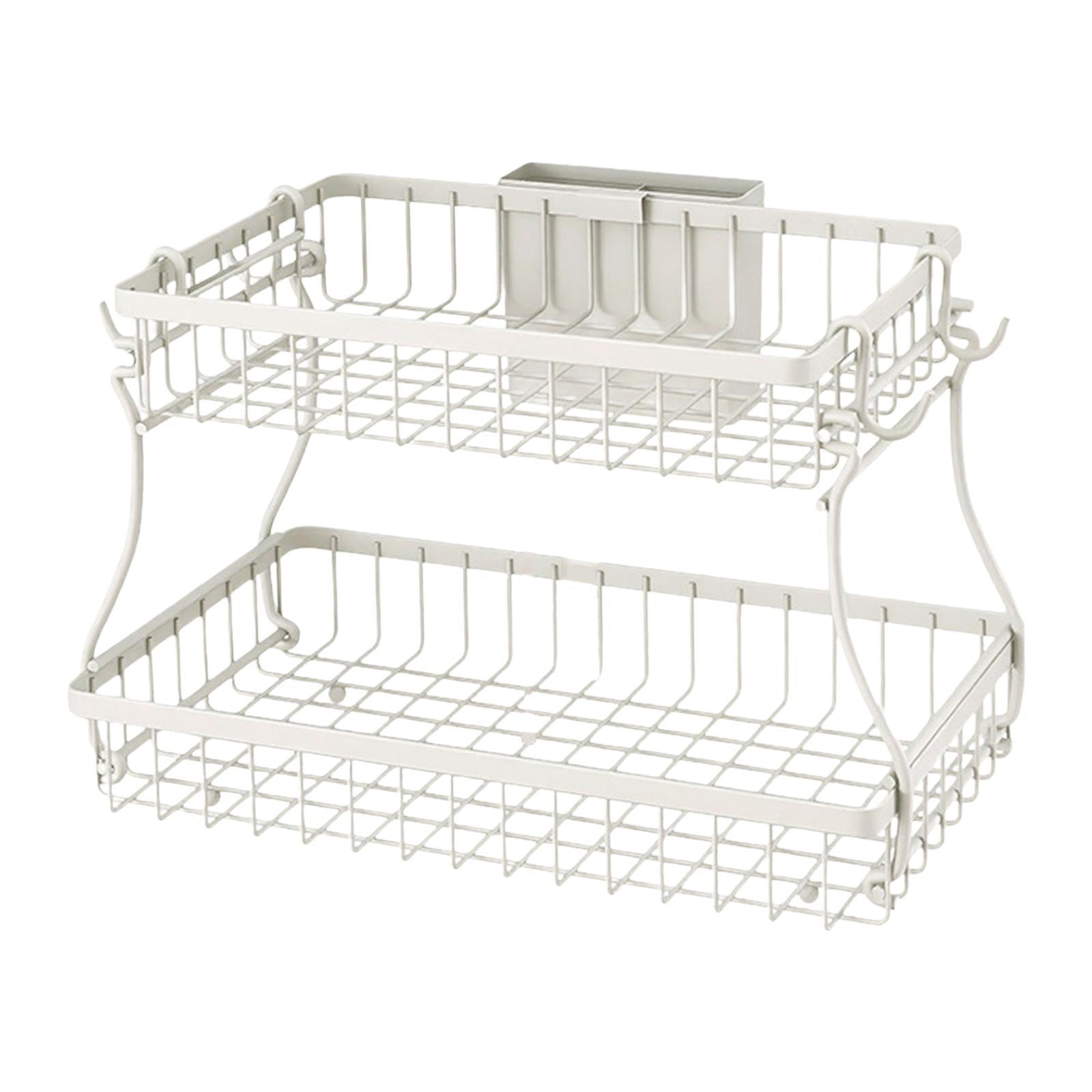 deevoka Countertop Storage Basket Double Layers Fruit Basket for Home ...