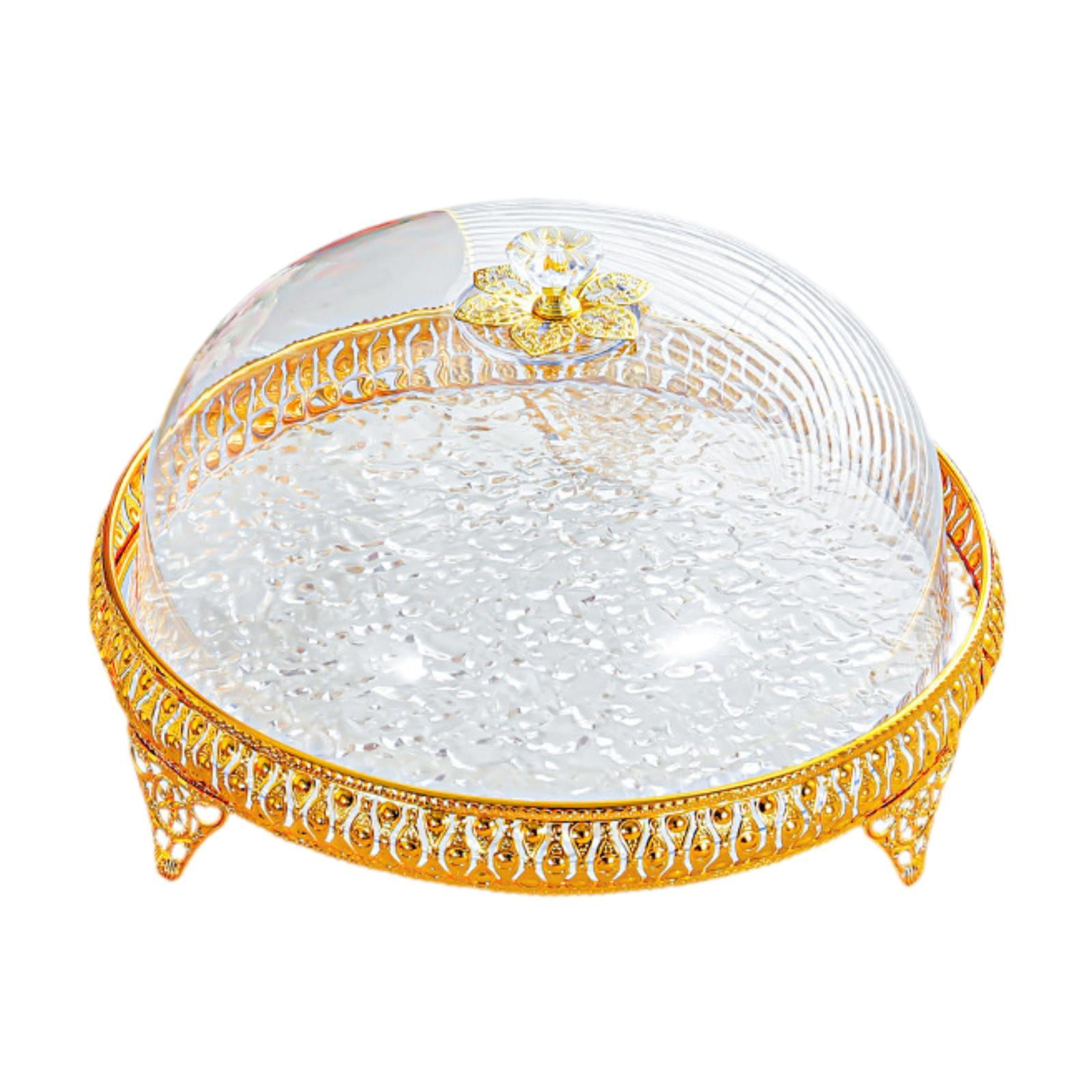 deevoka Covered Dessert Plate Decorative Snack Platter for Cheesecake ...