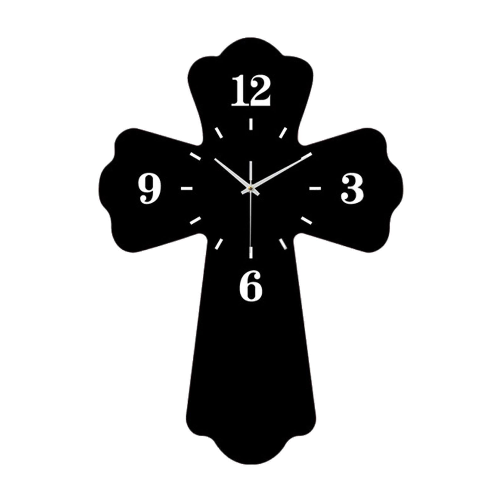 deevoka Cross Shaped Wall Clock Decorative Clock Creative Design Ideal ...