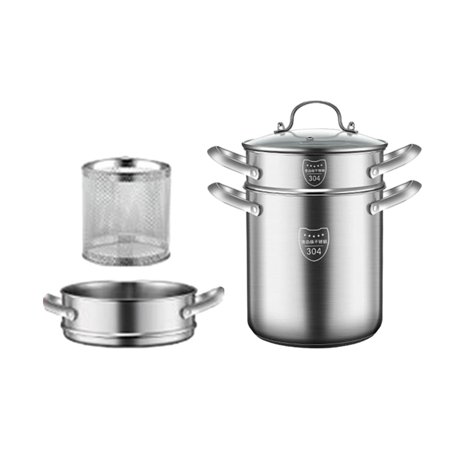 deevoka Deep Fryer Set Butter Warmer Pot Frying Basket for Frying Onion ...