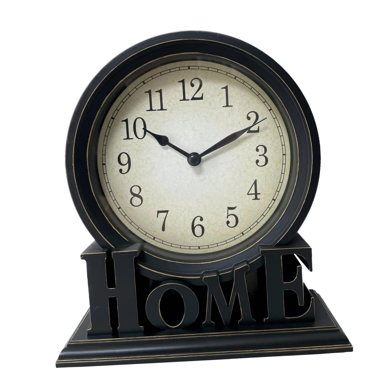 deevoka Desk Clock Non Ticking Decorative Table Clock for Bedroom ...