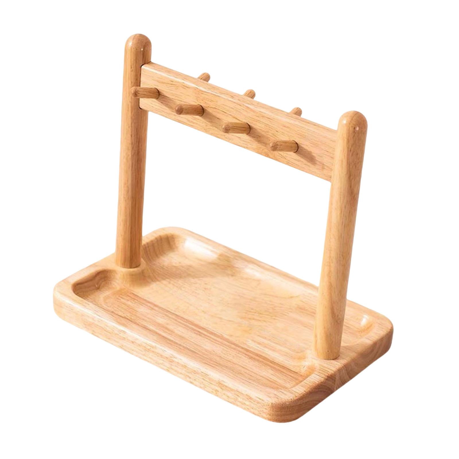 deevoka Desktop Key Holder Versatile Wooden Key Rack for Countertop ...