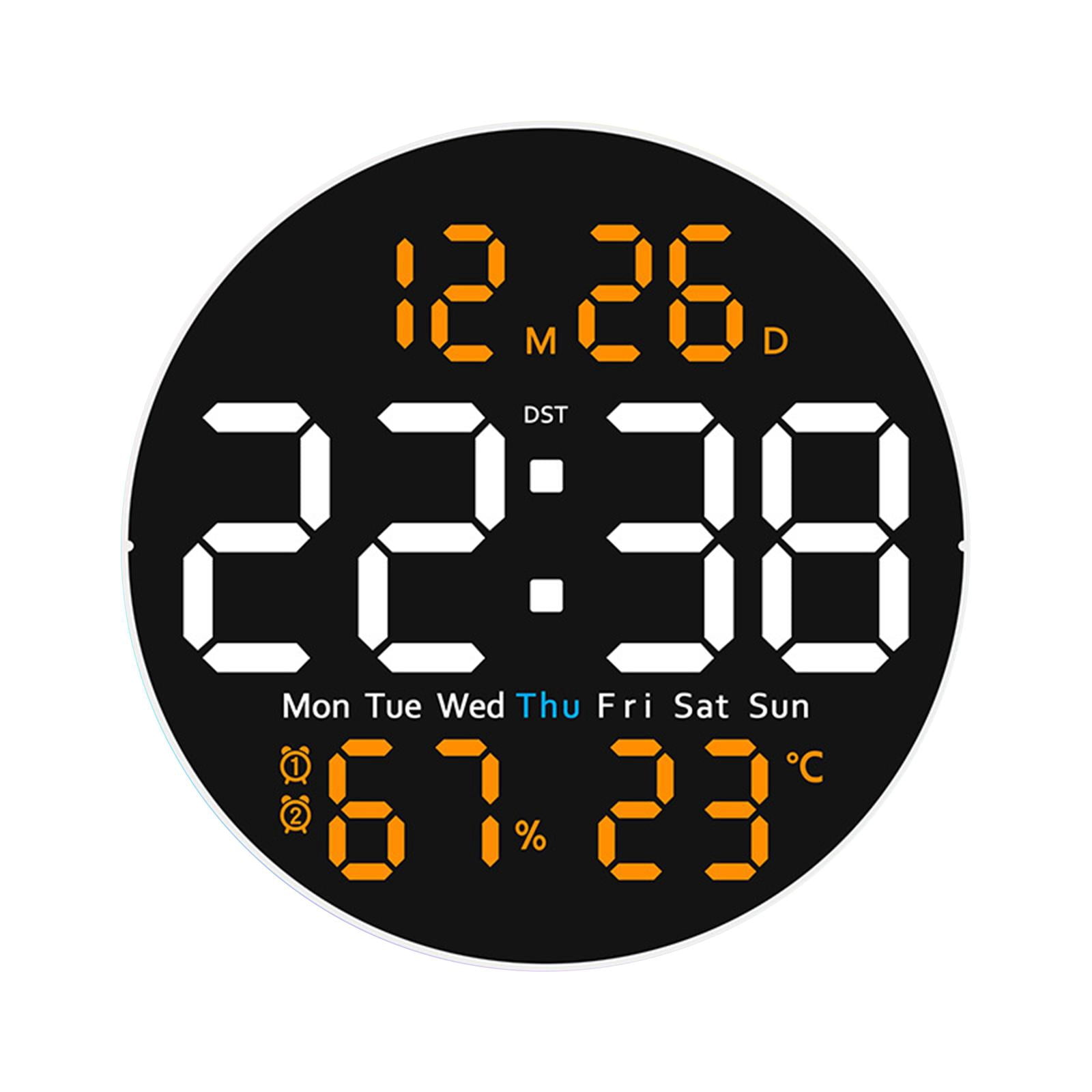 deevoka Digital Wall Clock Calendar degreeF/ degreeC Switchable with ...