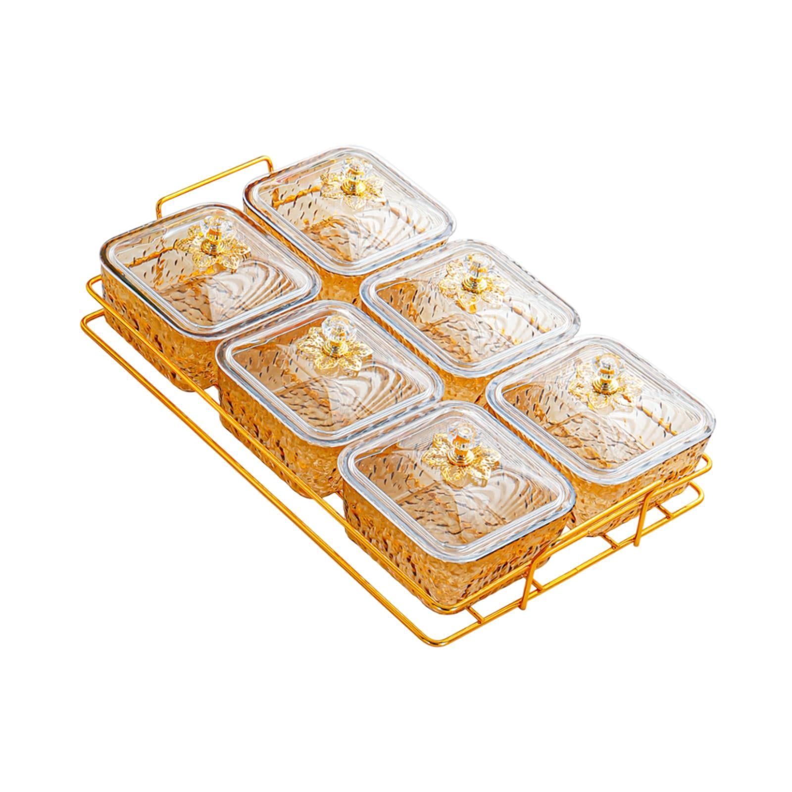 deevoka Divided Serving Dishes Serving Bowls with Lid and Tray for ...
