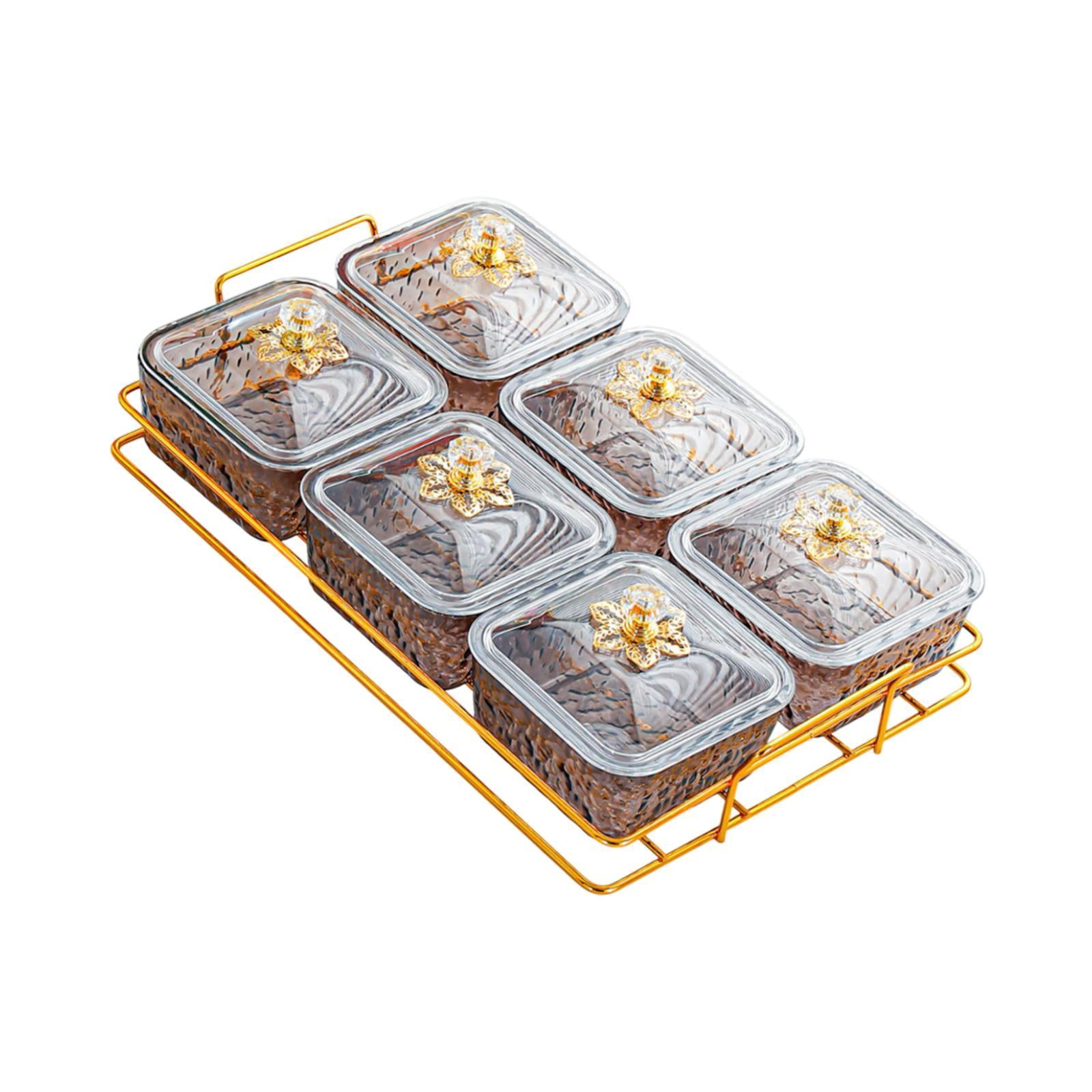 deevoka Divided Serving Dishes Serving Bowls with Lid and Tray for ...