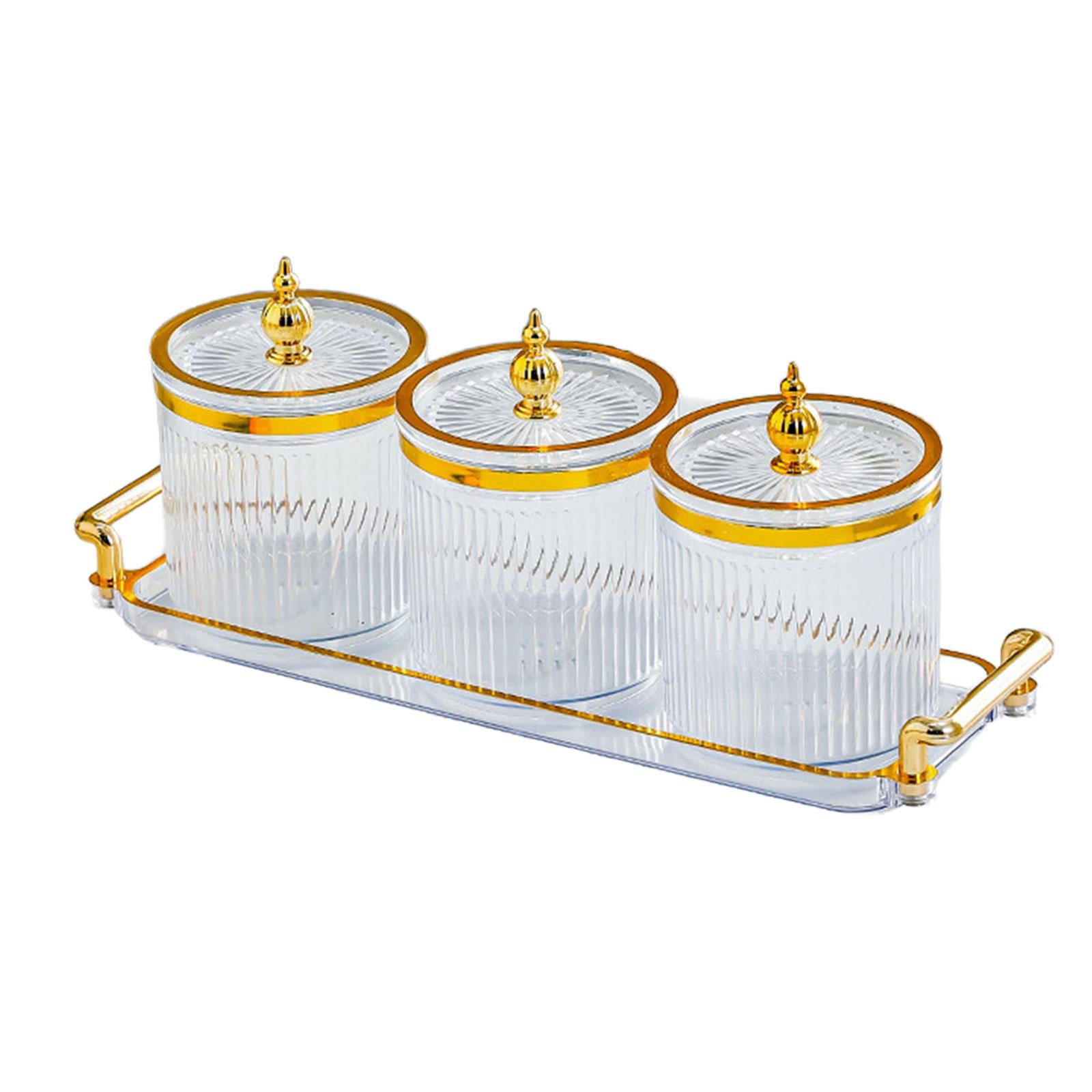 deevoka Divided Serving Platter Snack Storage Holder with Lid for ...