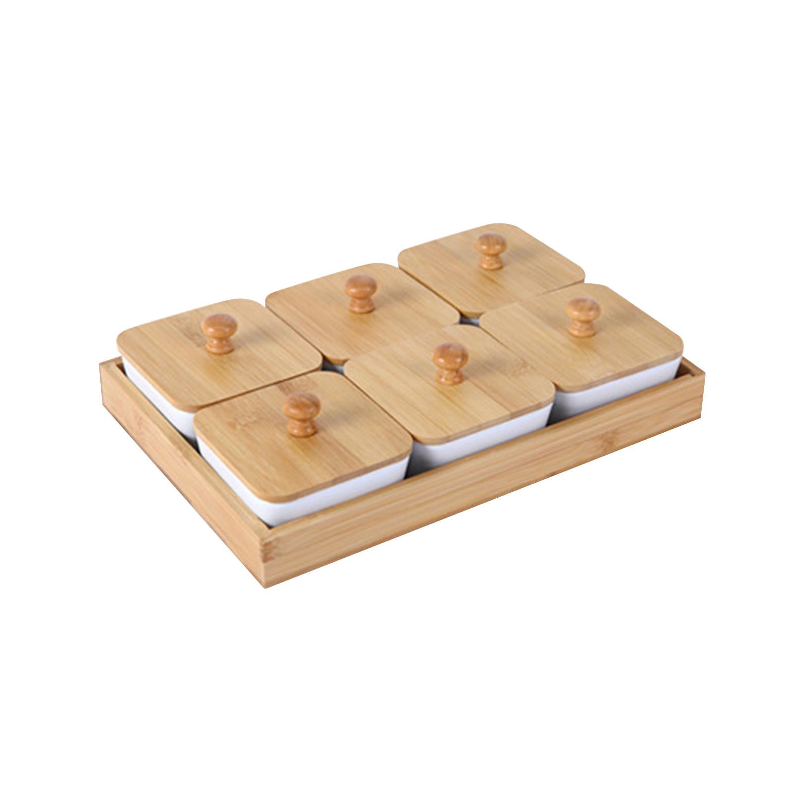 deevoka Divided Serving Tray Serving Dish with Lid Serve Appetizer ...