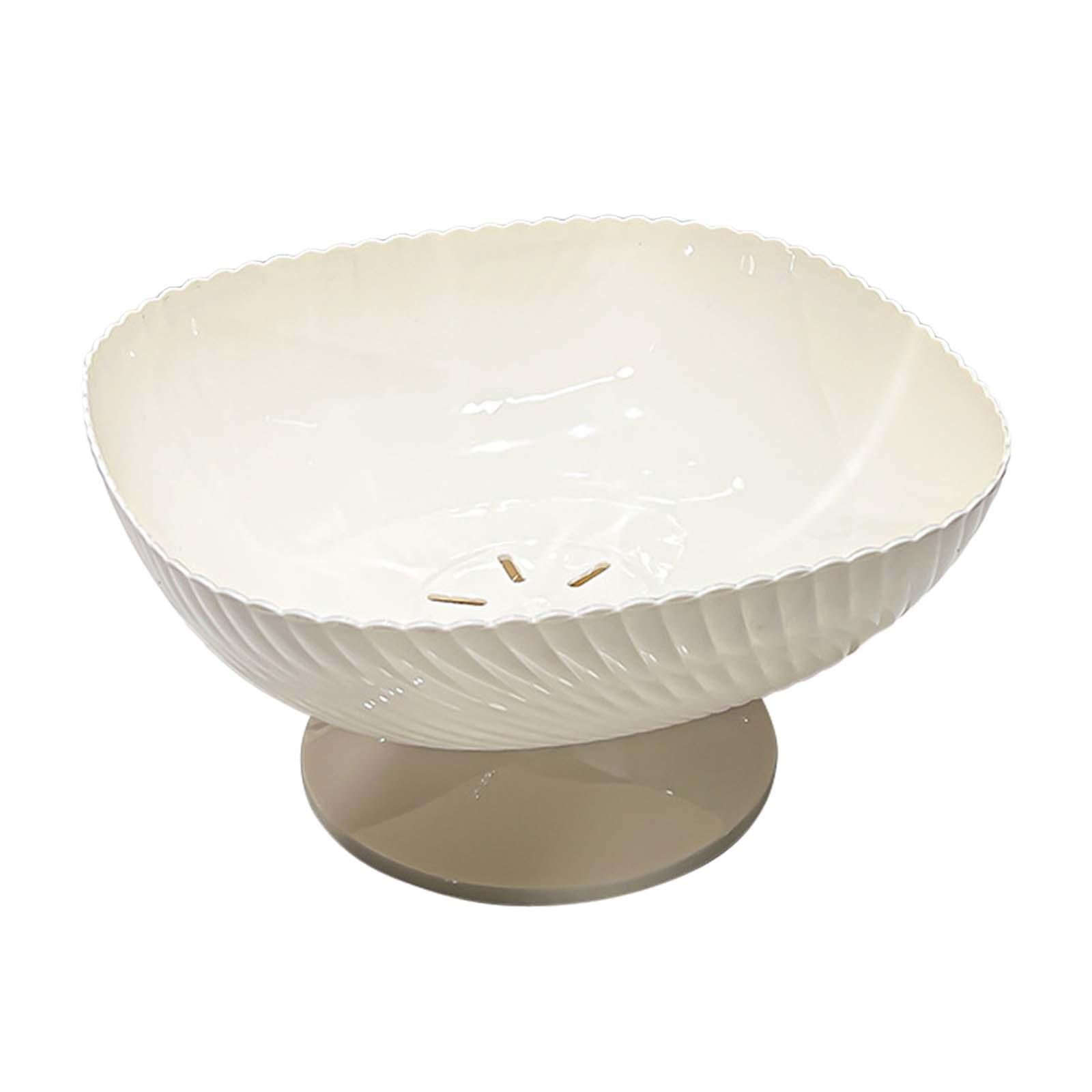 deevoka Draining Fruit Bowl Veggies Drain Plate Round Food Storage Dish ...