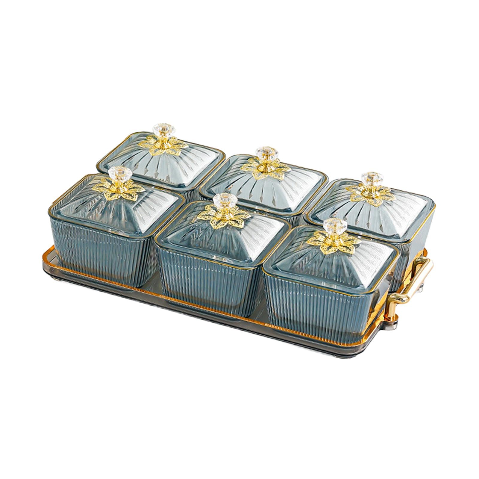 deevoka Dried Fruit Plate Appetizer Plate Luxury Candy Nut Dish with ...