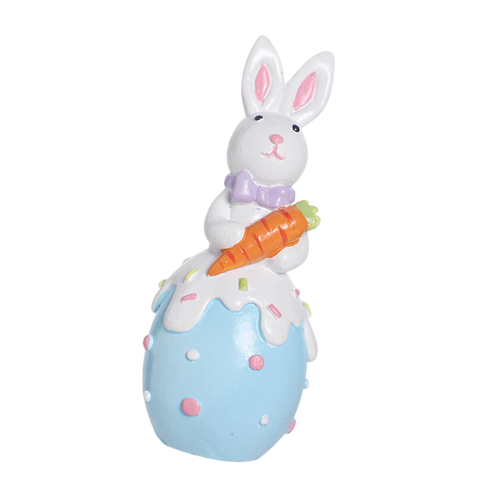 deevoka Easter Bunny Statue Artwork Sculpture for Desktop Indoor ...