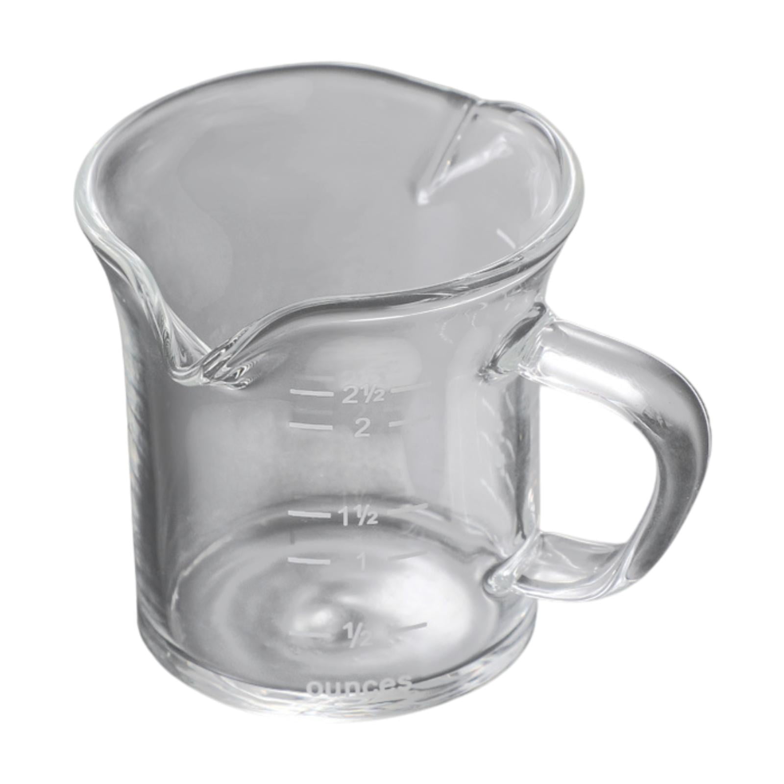 deevoka Espresso Glass Measuring Cup Mixing Jug Practical V Shaped ...