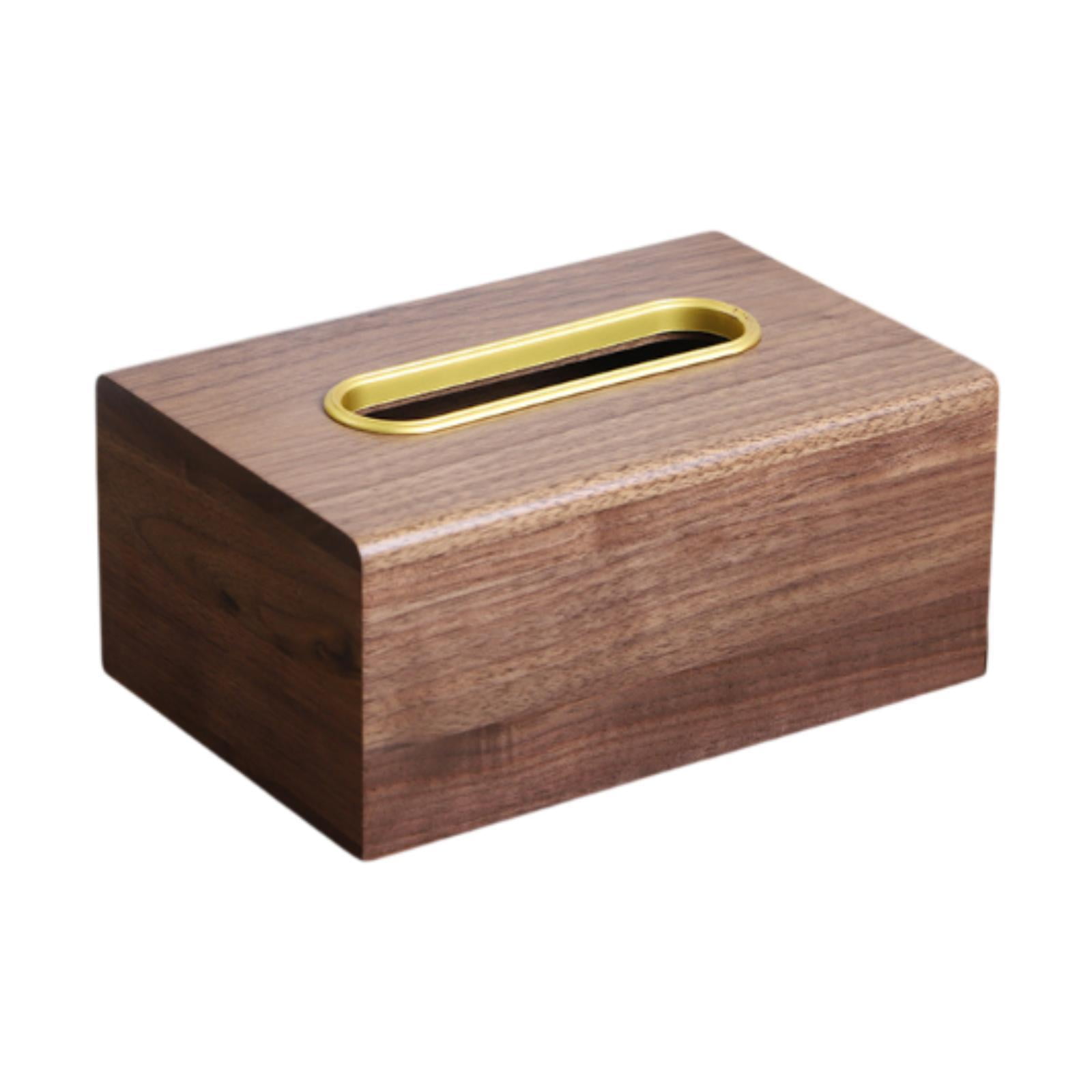 deevoka Facial Tissue Case Wooden Crafts Decor Tissue Holder for Car ...