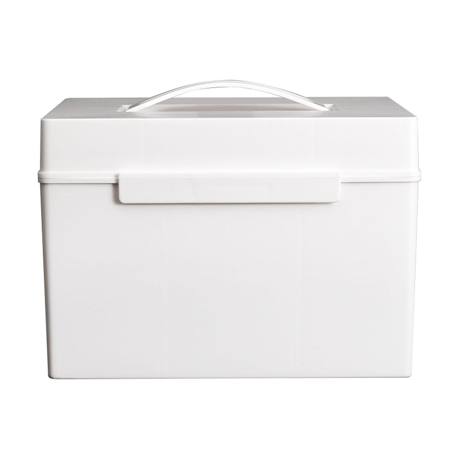 deevoka First Aid Storage Box with Removable Tray Empty Container Bin ...
