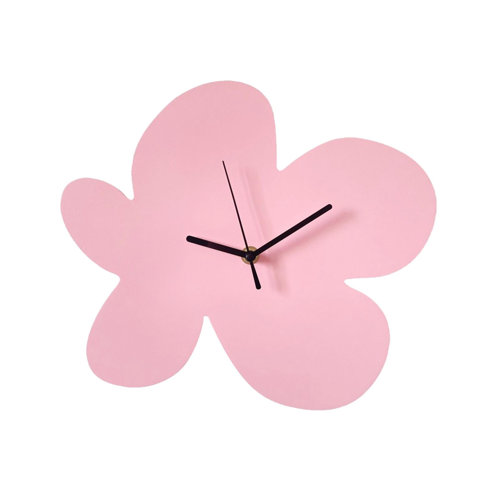 deevoka Flower Clock Decor Lightweight Tabletop Clock for Living Room ...