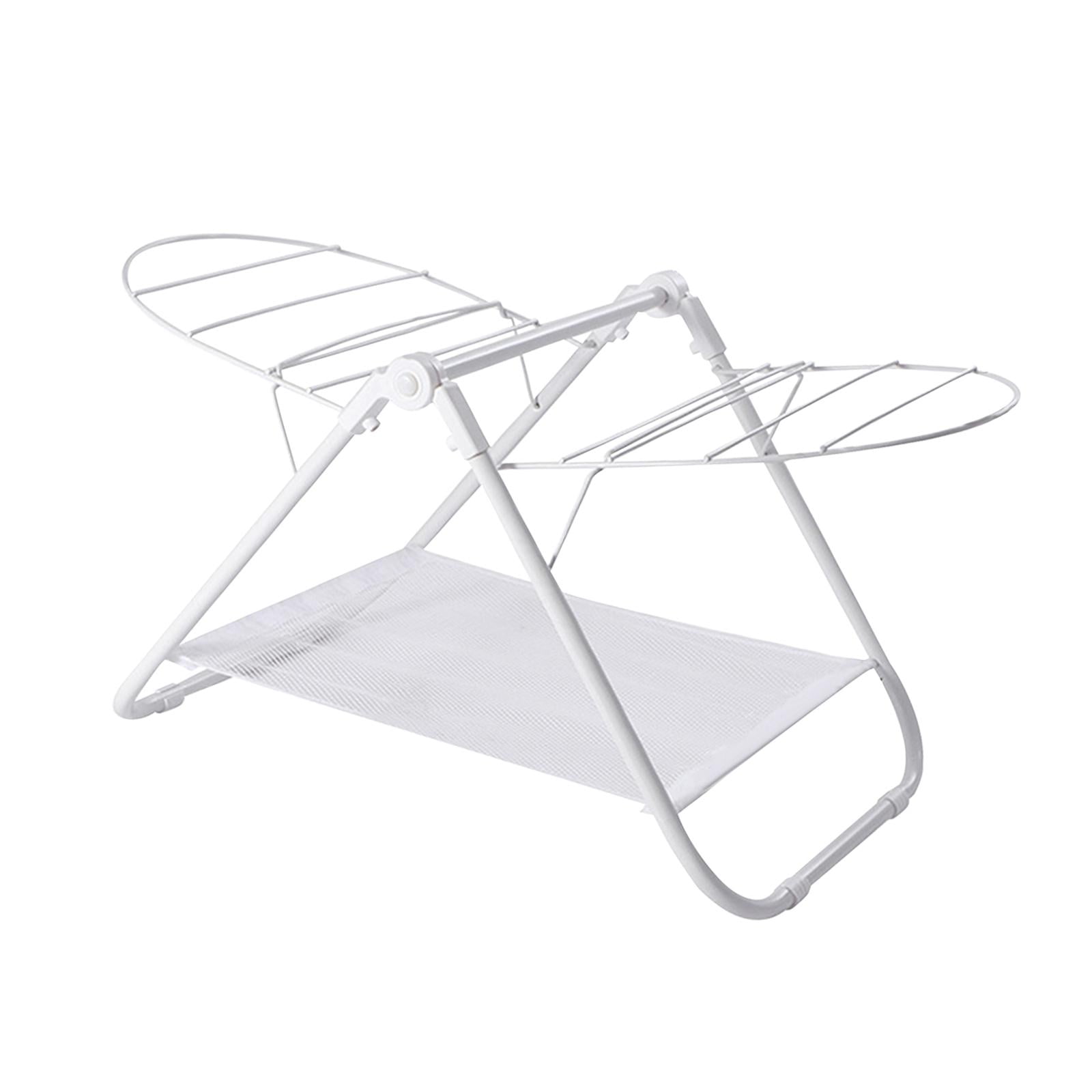 deevoka Foldable Clothes Rack 2 Wing for Apartment Towels Linens ...