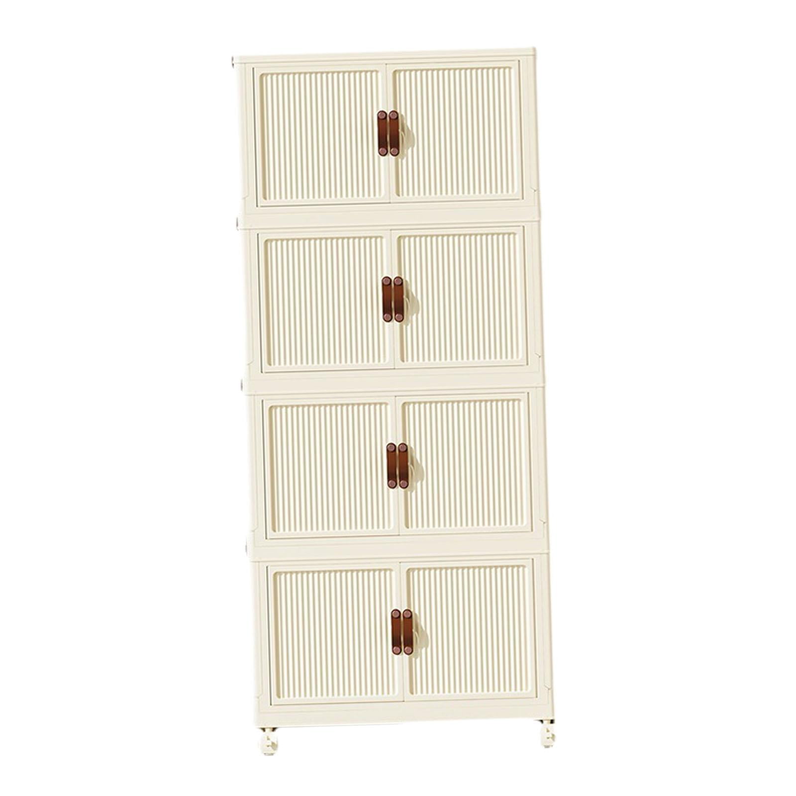 deevoka Foldable Storage Cabinet Closet Organizers for Bedroom Living ...