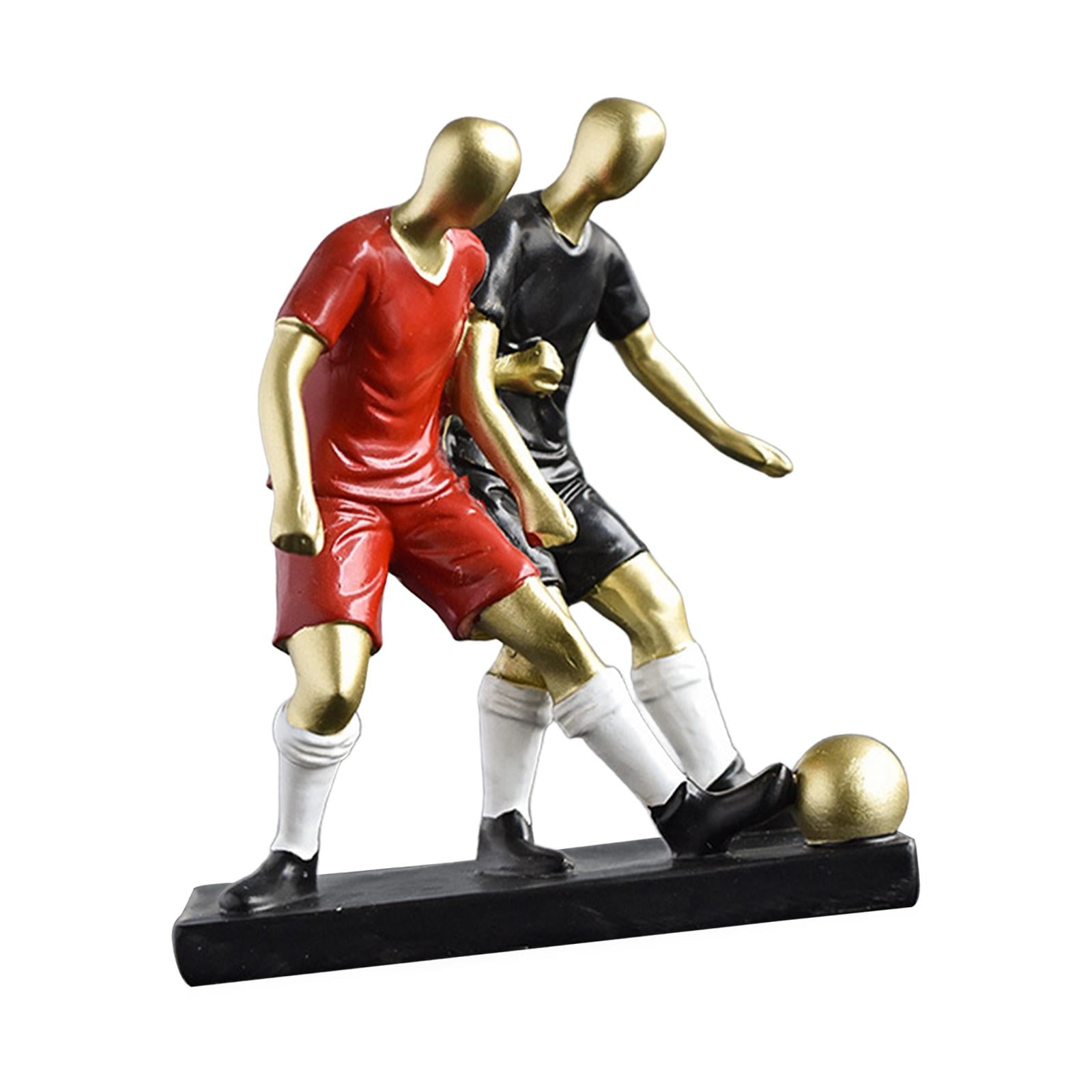 deevoka Football Player Statue Artwork Resin Figurine for Office Living ...