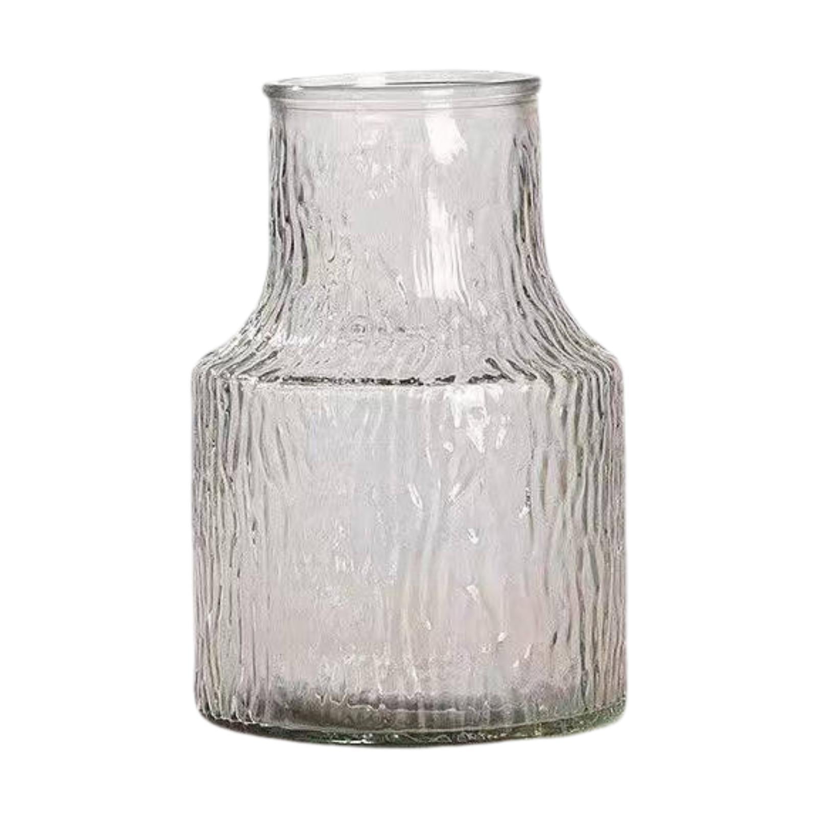 deevoka Glass Flower Vase Creative Round Flower Jug for Table Drawing ...