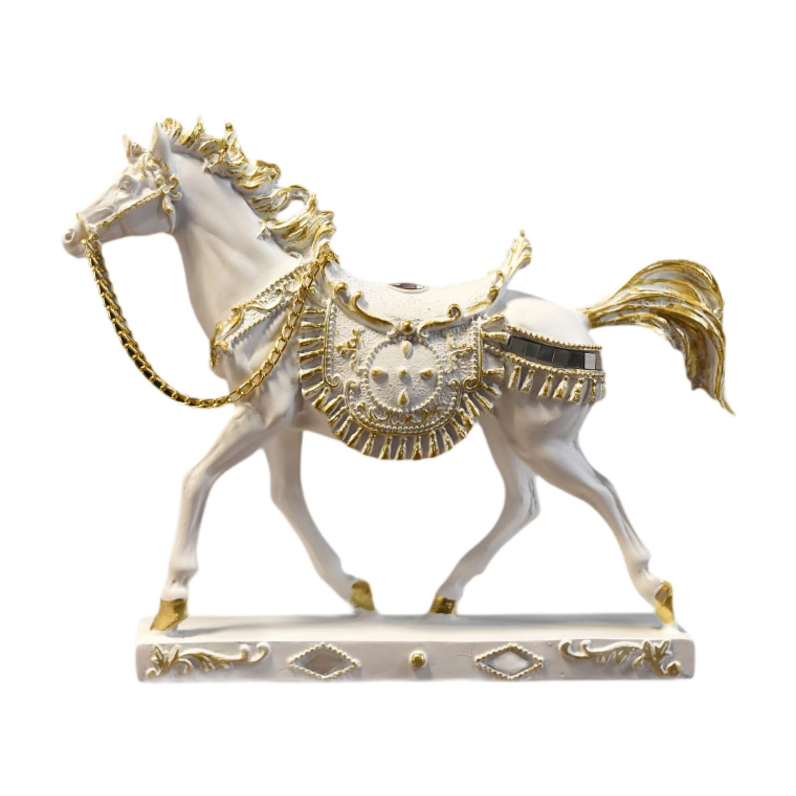 deevoka Horse Figurine Collection Decorative Resin Statue for Fireplace ...