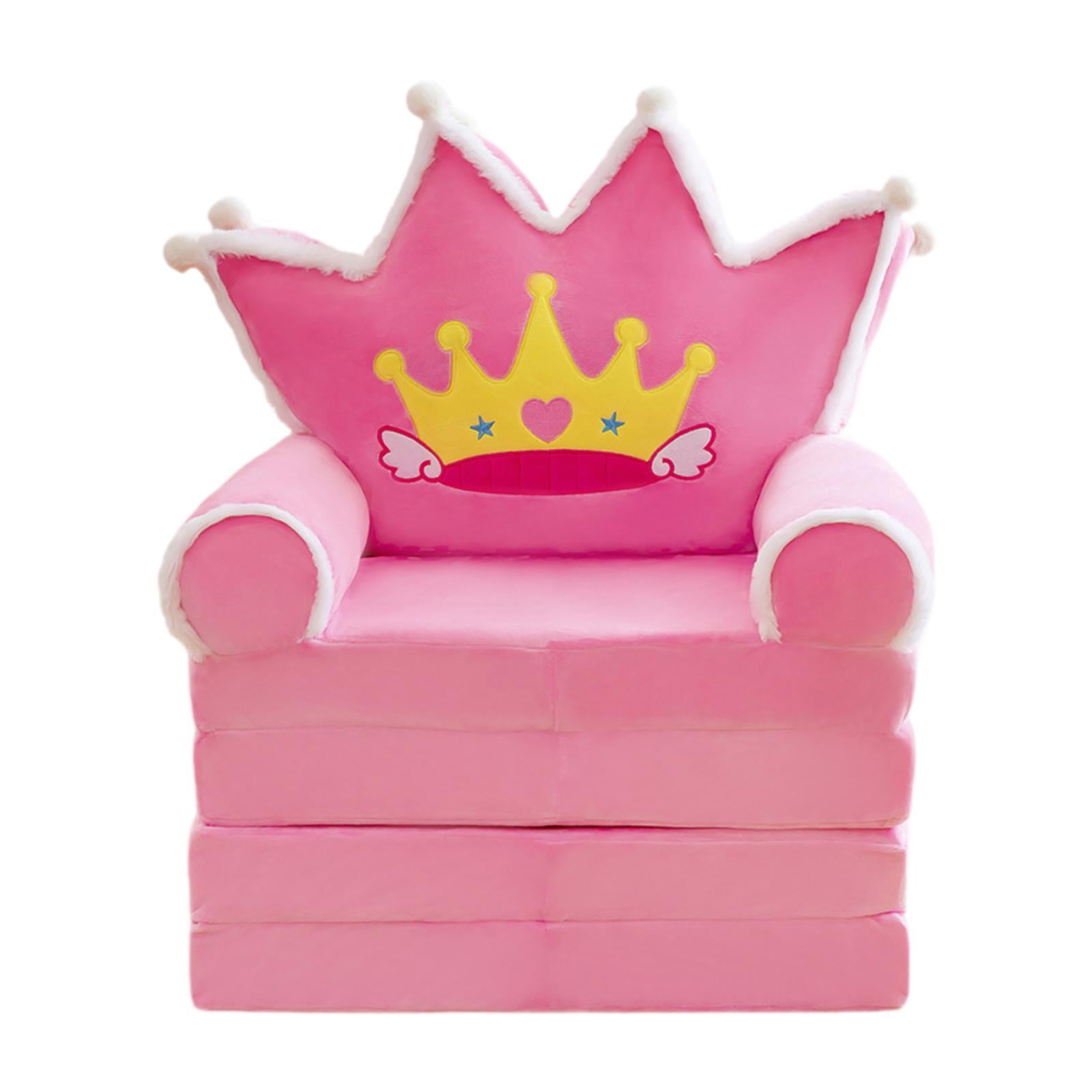 deevoka Kids Foldable Sofa Bed Armchair Cartoon Soft Backrest Lounger ...