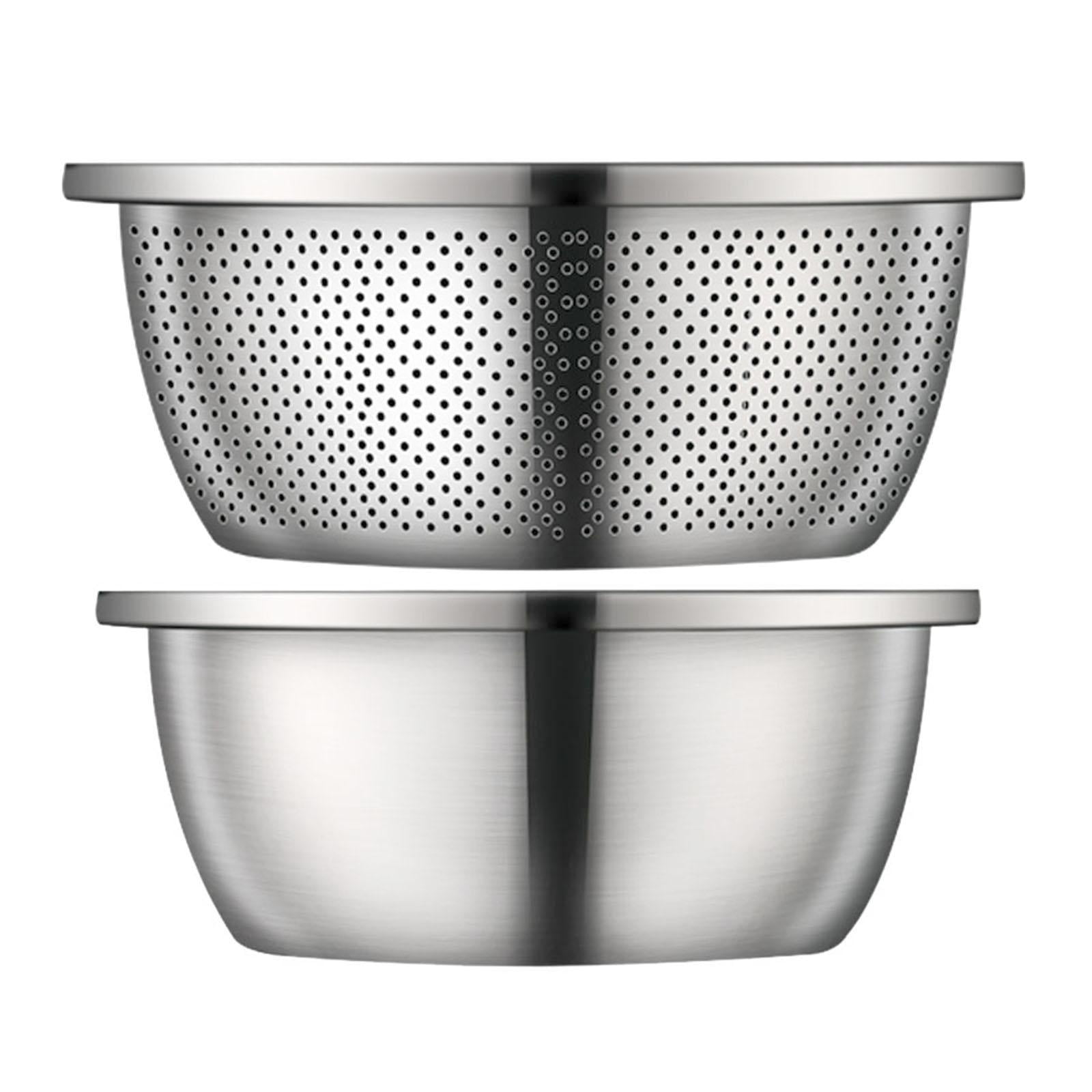 deevoka Kitchen Soup Bowl Colander for Draining Cooked Pasta Fruit ...