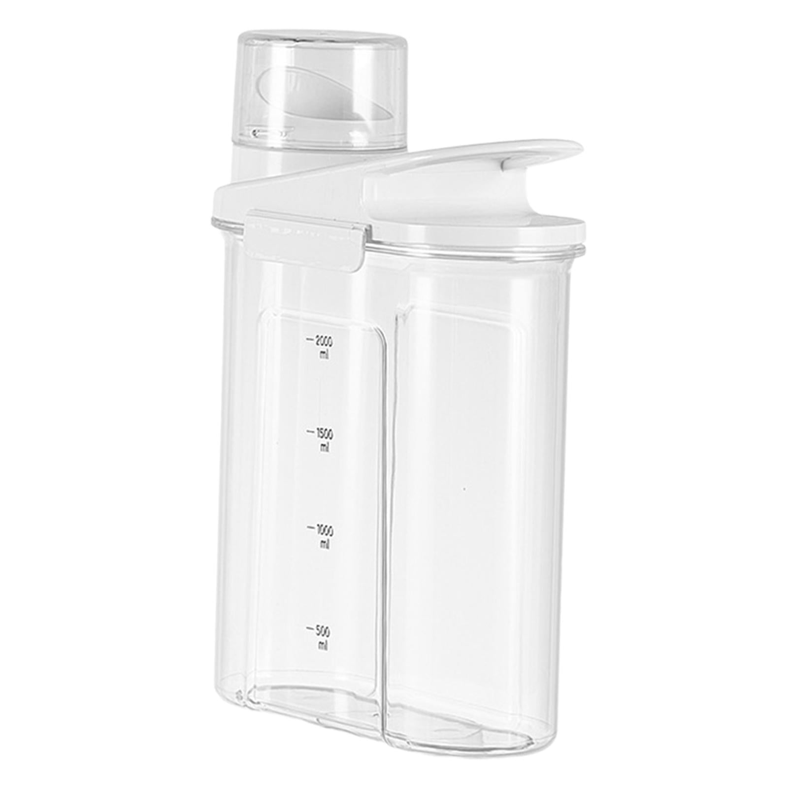 deevoka Laundry Powder Container Airtight Cover Clear Laundry Detergent ...